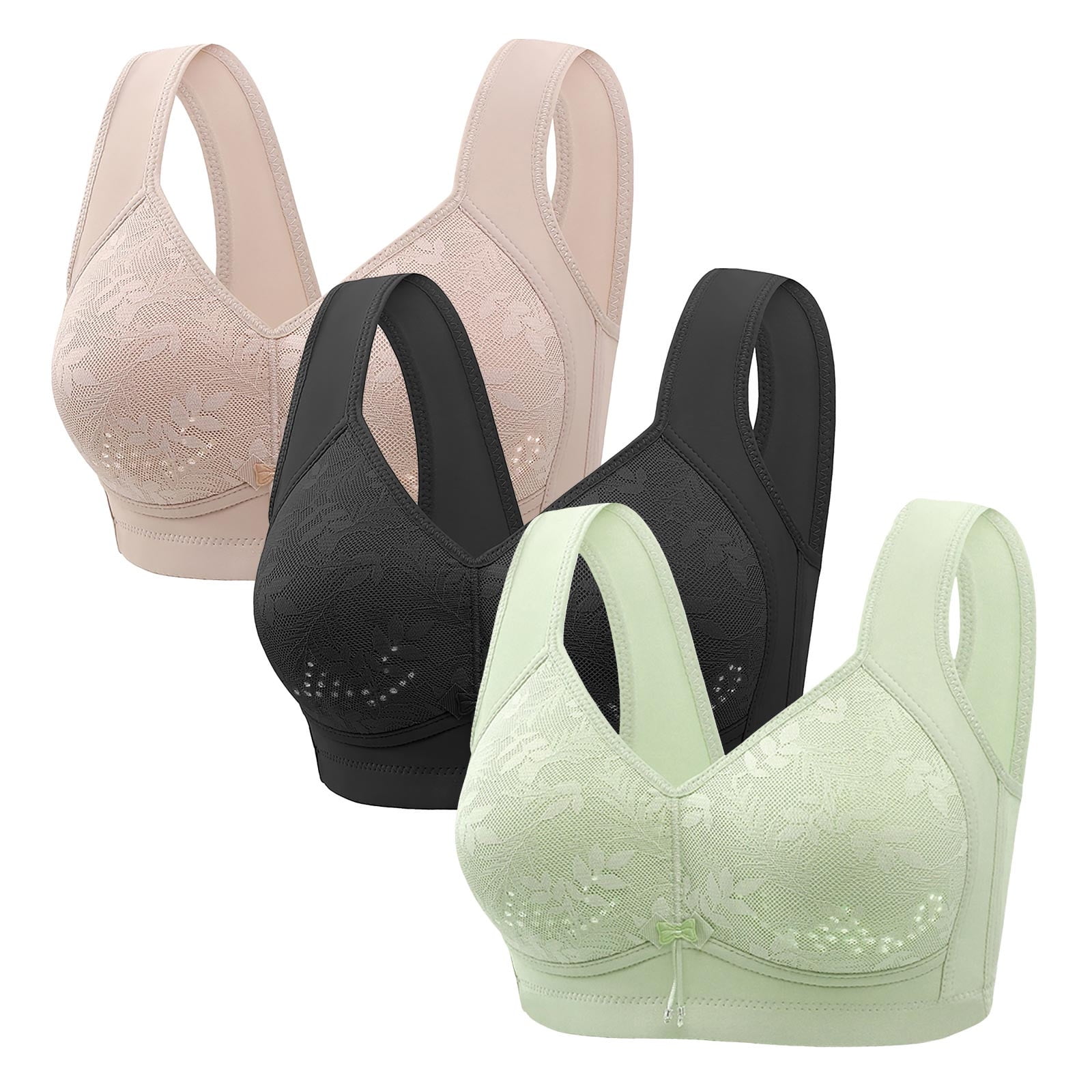 Kmdttou 3PC Mini-mizer Bras for Women Push-Up Sexy Middle Aged And ...