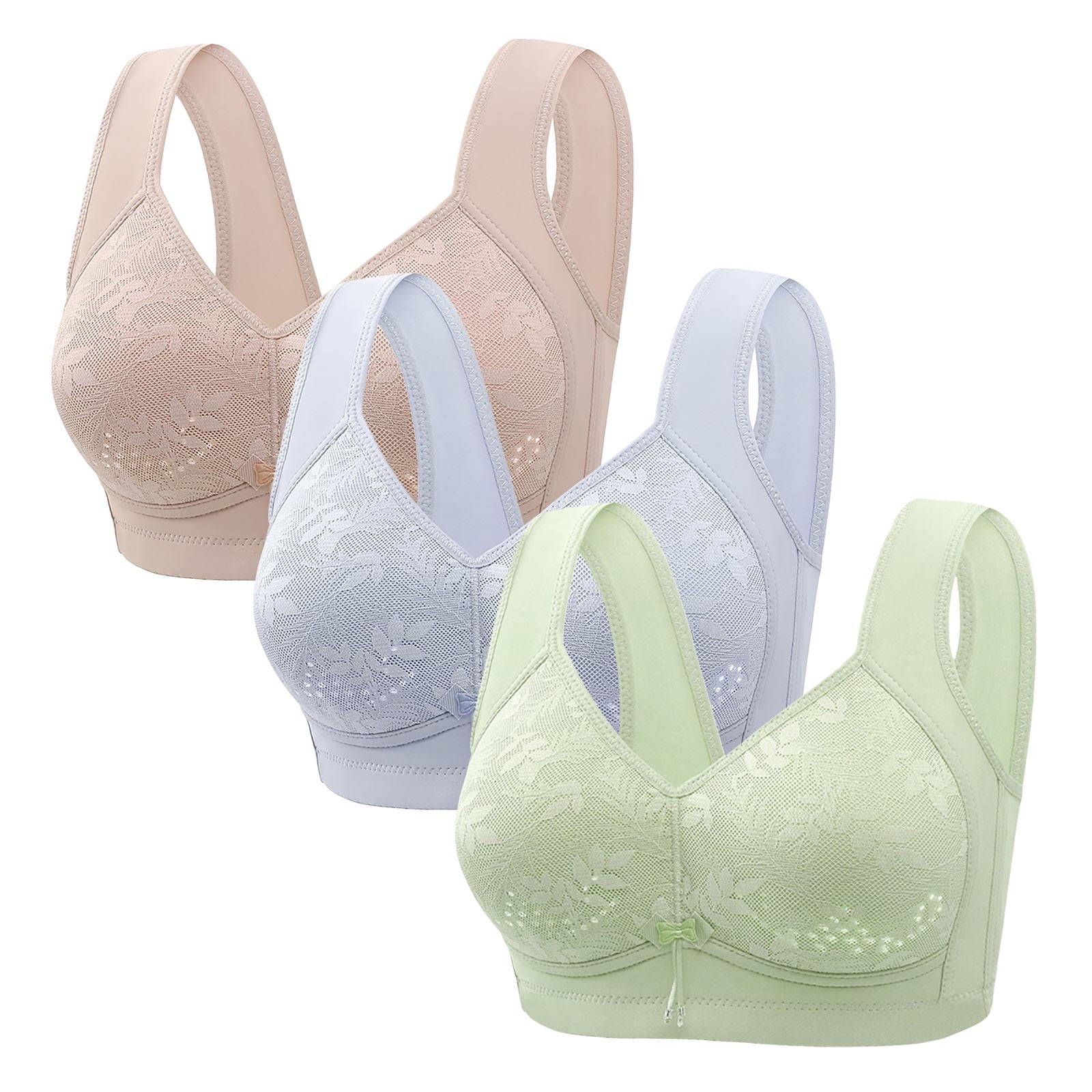 Kmdttou 3PC Mini-mizer Bras for Women Push-Up Sexy Middle Aged And ...