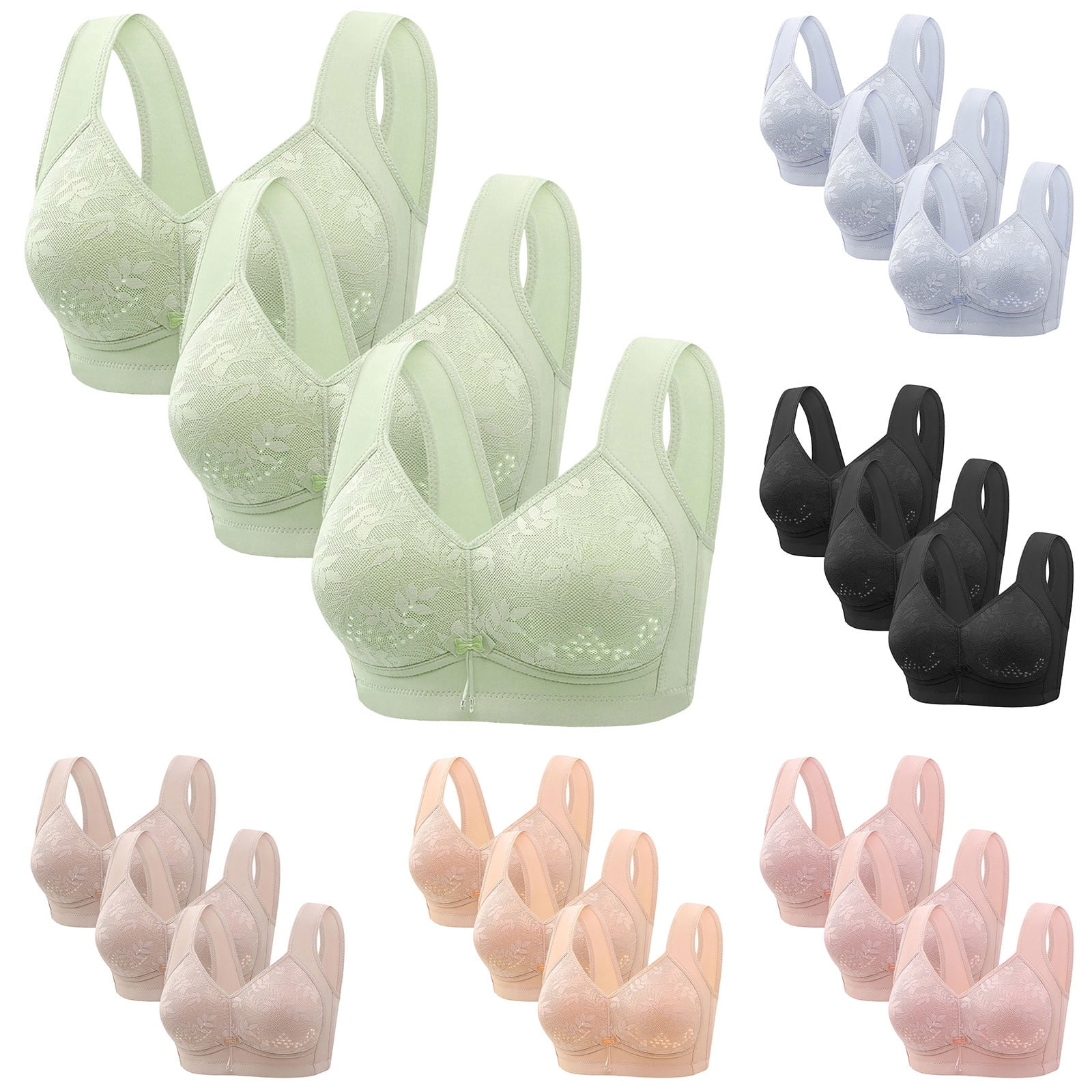 Kmdttou 3PC Mini-mizer Bras for Women Push-Up Sexy Middle Aged And ...