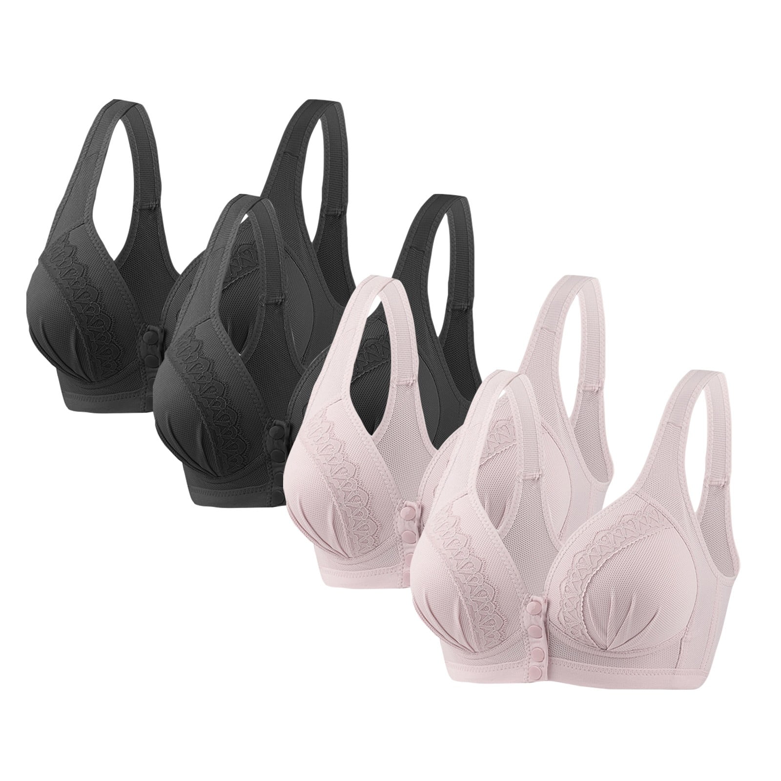 Kmdttou 3PC Yoga Running Bra Full Coverage Comfort Supportive Bra No ...