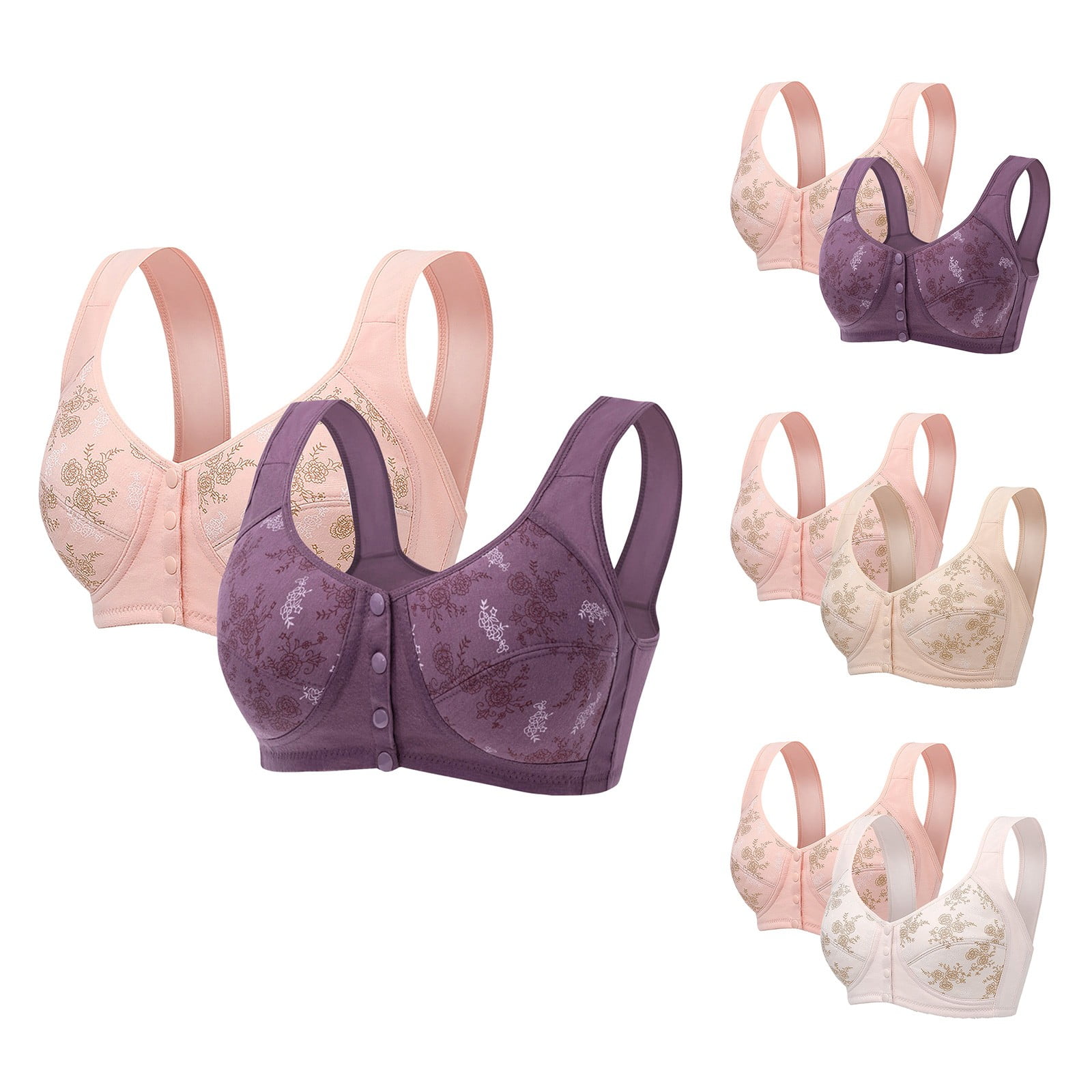 Kmdttou Bras for Women Push-Up Full Coverage Comfort Supportive Bra ...