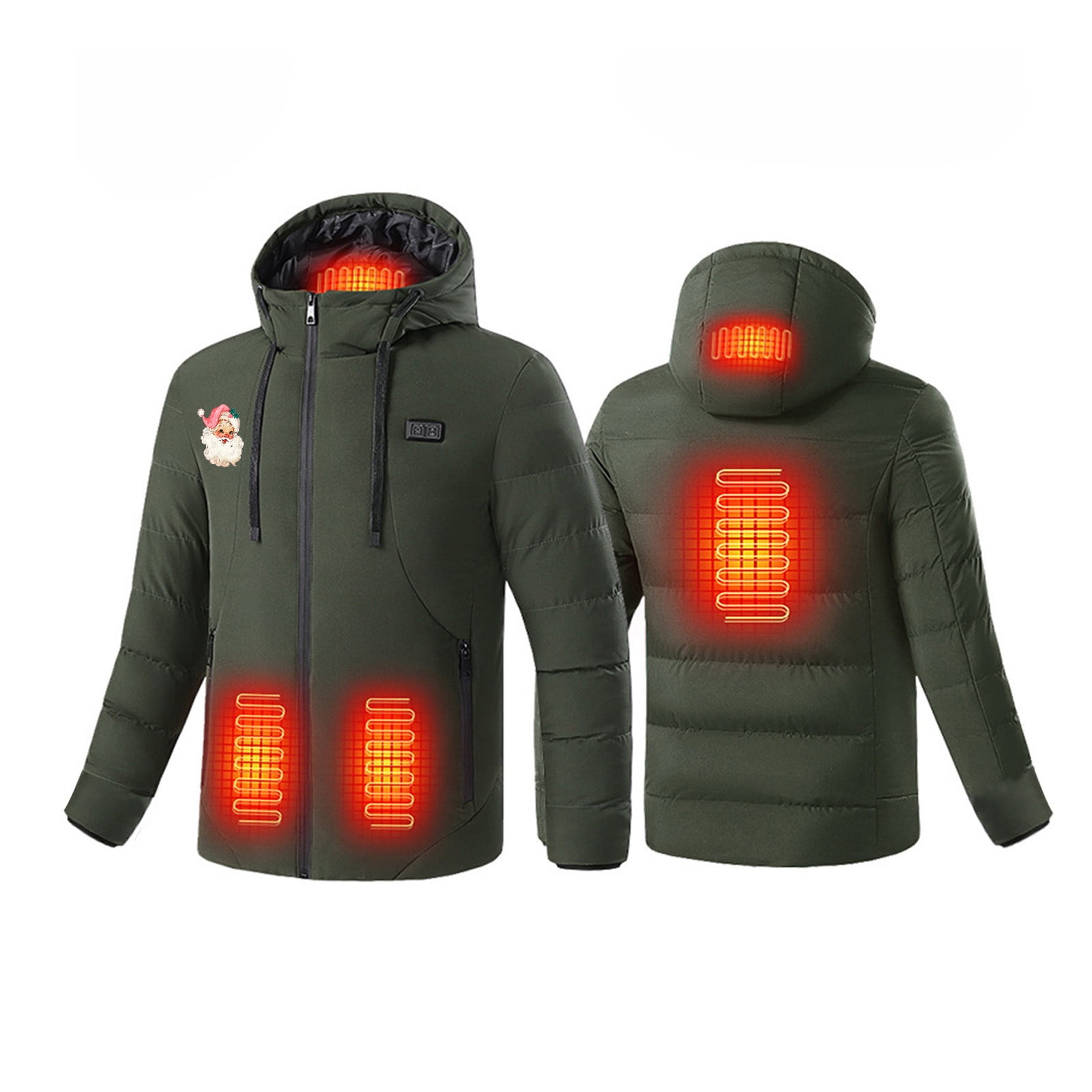 Kmdttou Heated Waterproof Rain Jacket Women with Hood Packable Outdoor ...