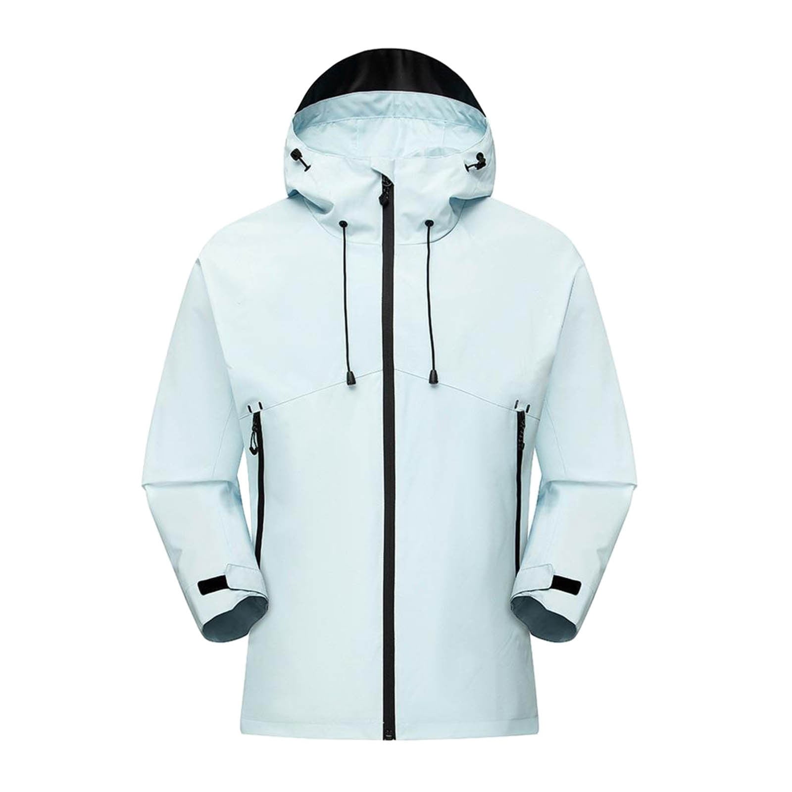 Kmdttou Men's Waterproof Rain Jacket with Hood Lightweight Raincoat ...
