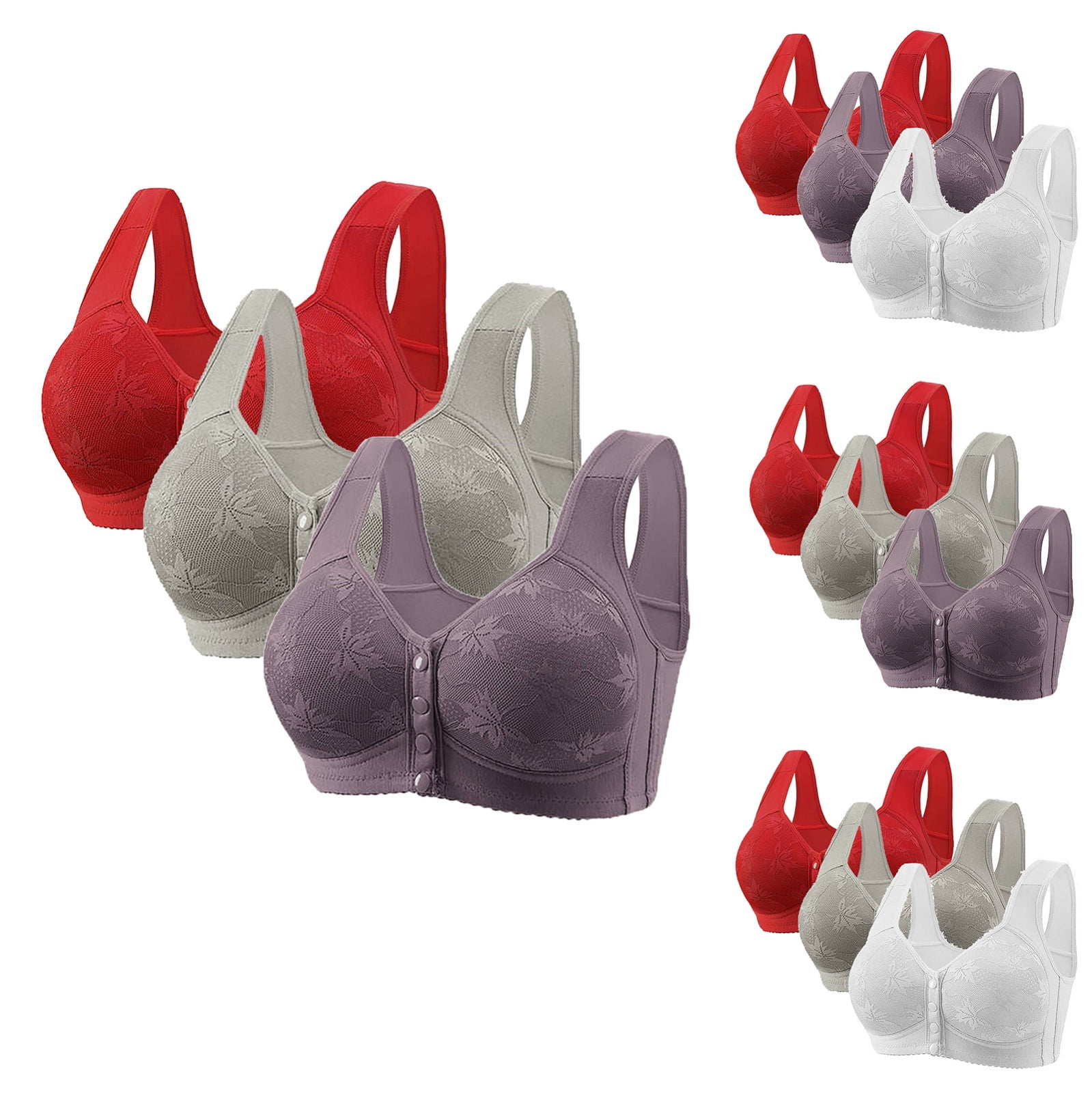 Kmdttou Plus Size Sports Bras for Women High support Sexy Non Magnetic ...