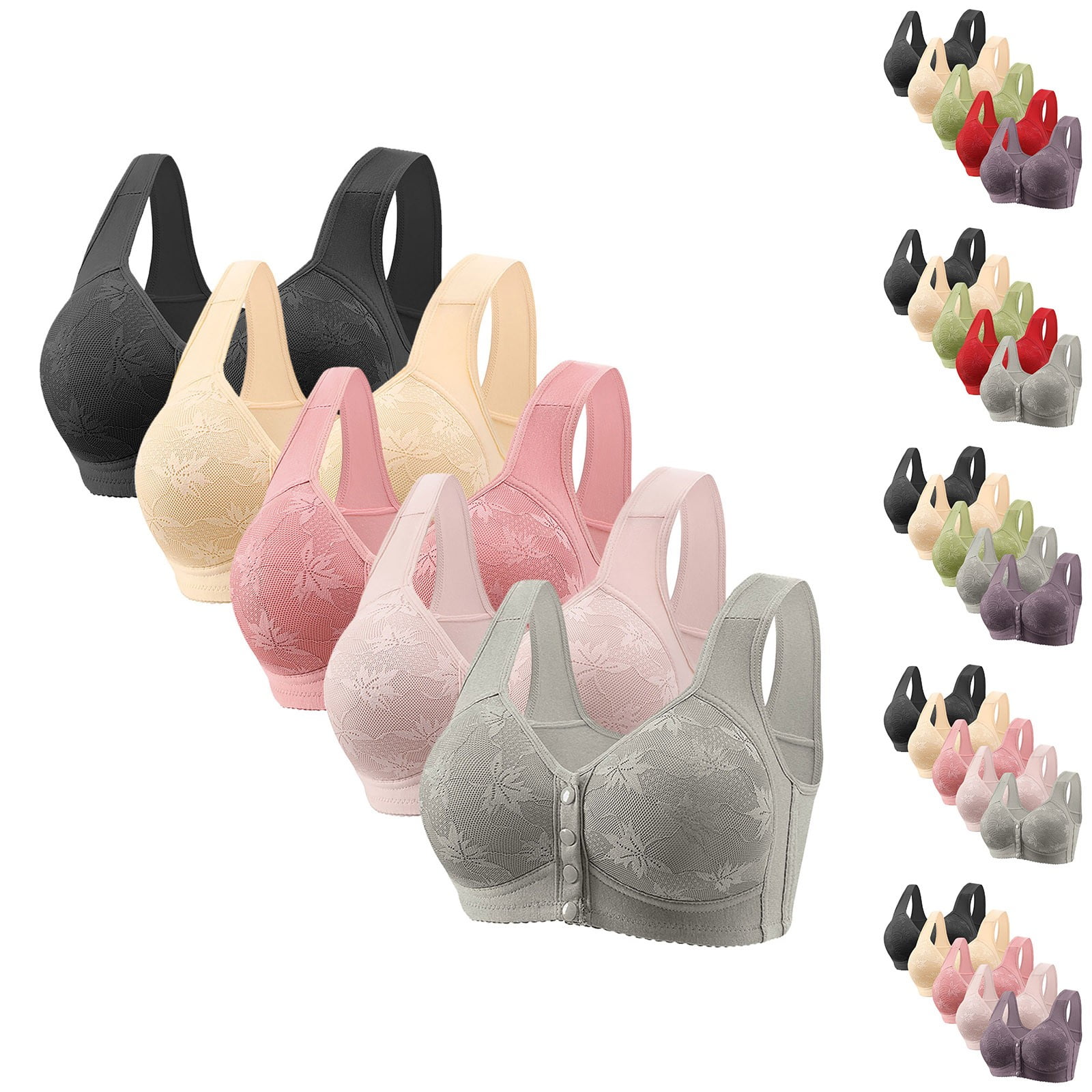 Kmdttou Sports Bras for Women Sexy Non Magnetic And Non Steel Ring ...