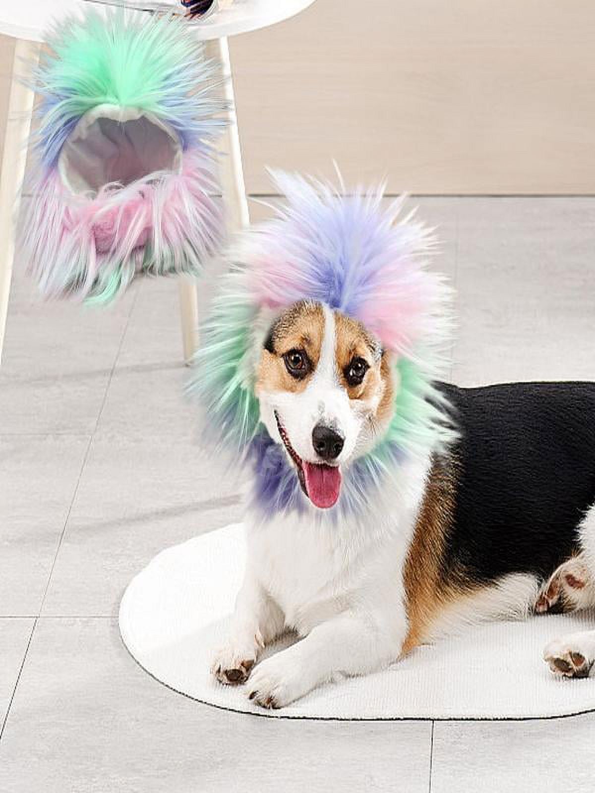 Kmdttou Three Colors Long Hair Pet Universal Wig Headdress Dress Up ...