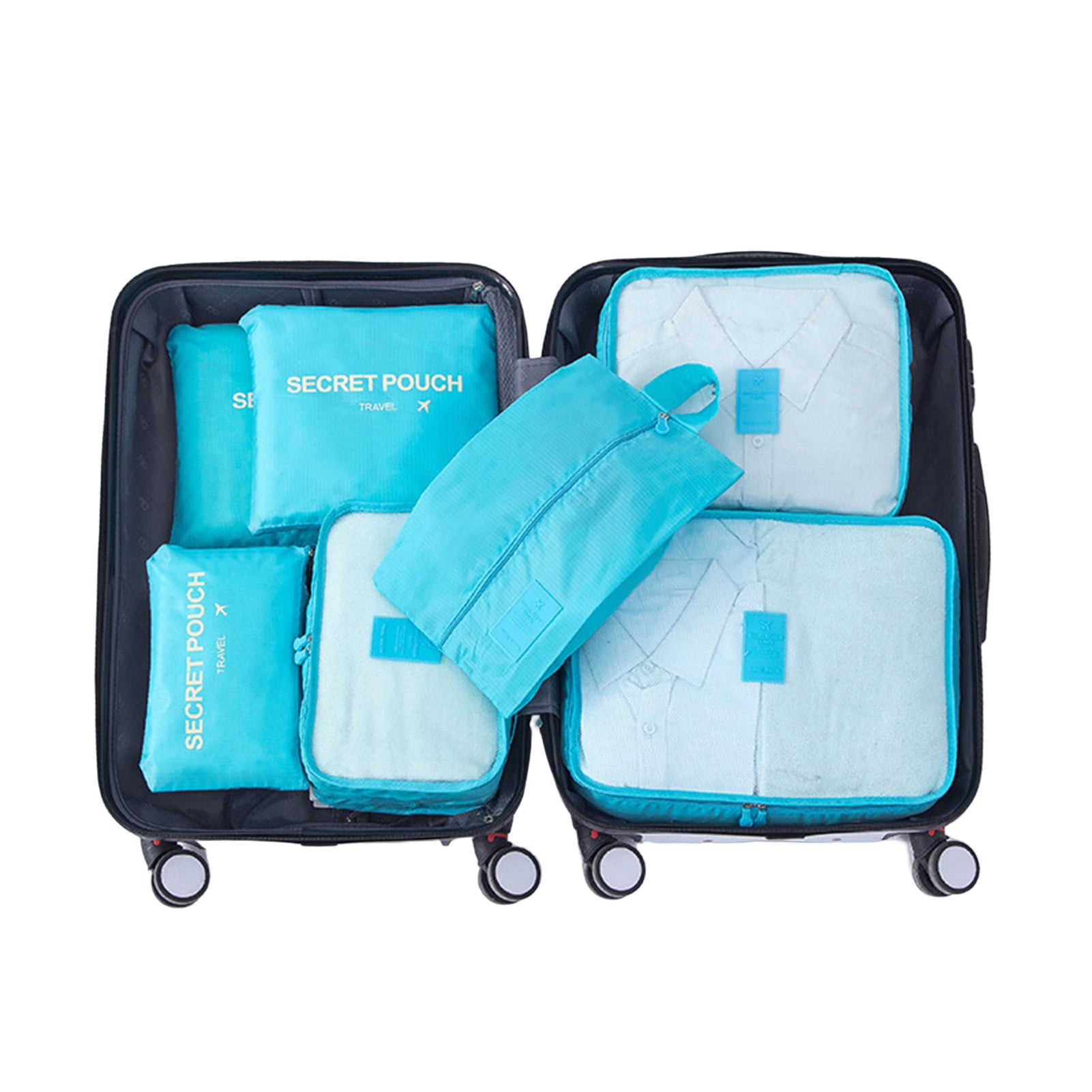 Kmxyo 7Pcs Travel Organizer Bags Thickened Waterproof Sorting Folding ...