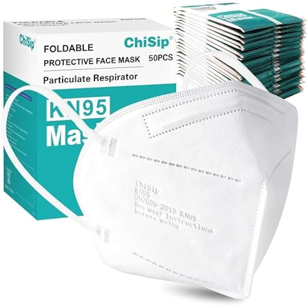 Kn95 Face Masks 50 pack, Individually Wrapped Cup Dust Safety Masks 5 ...