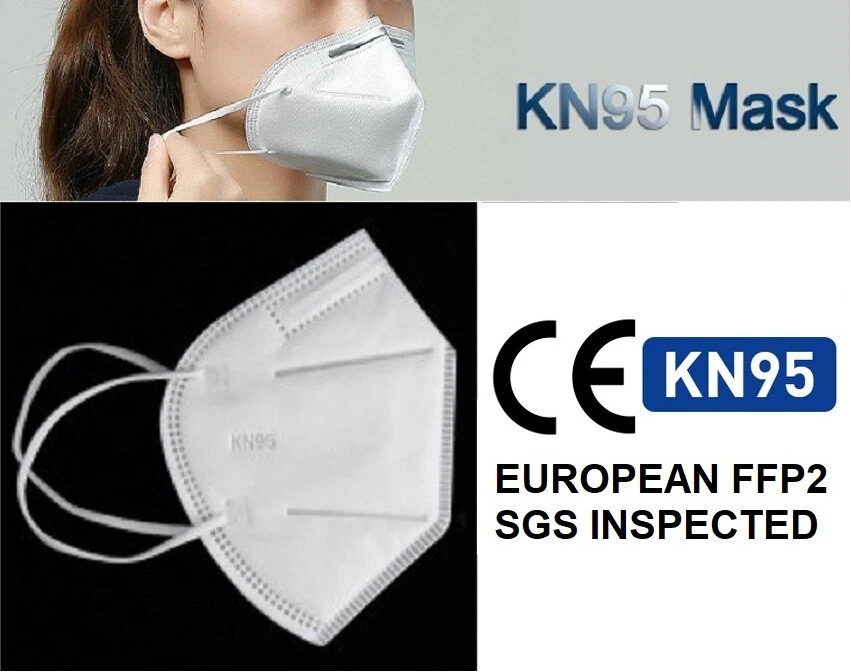 Kn95 Safety Face Mask Protective 5 Layers Disposable Ce En149 Approved Pk Of 10 - Walmart.com