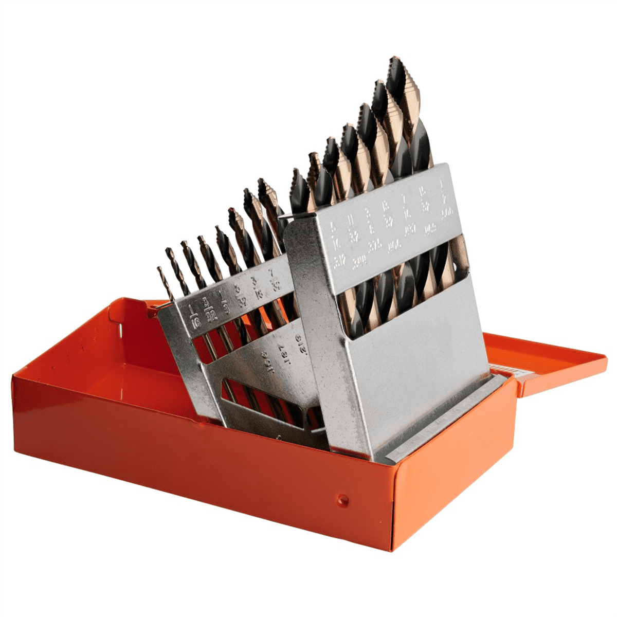 KnKut 15 Piece Mechanics Length Step Point Drill Bit Set 1/16"-1/2" by ...