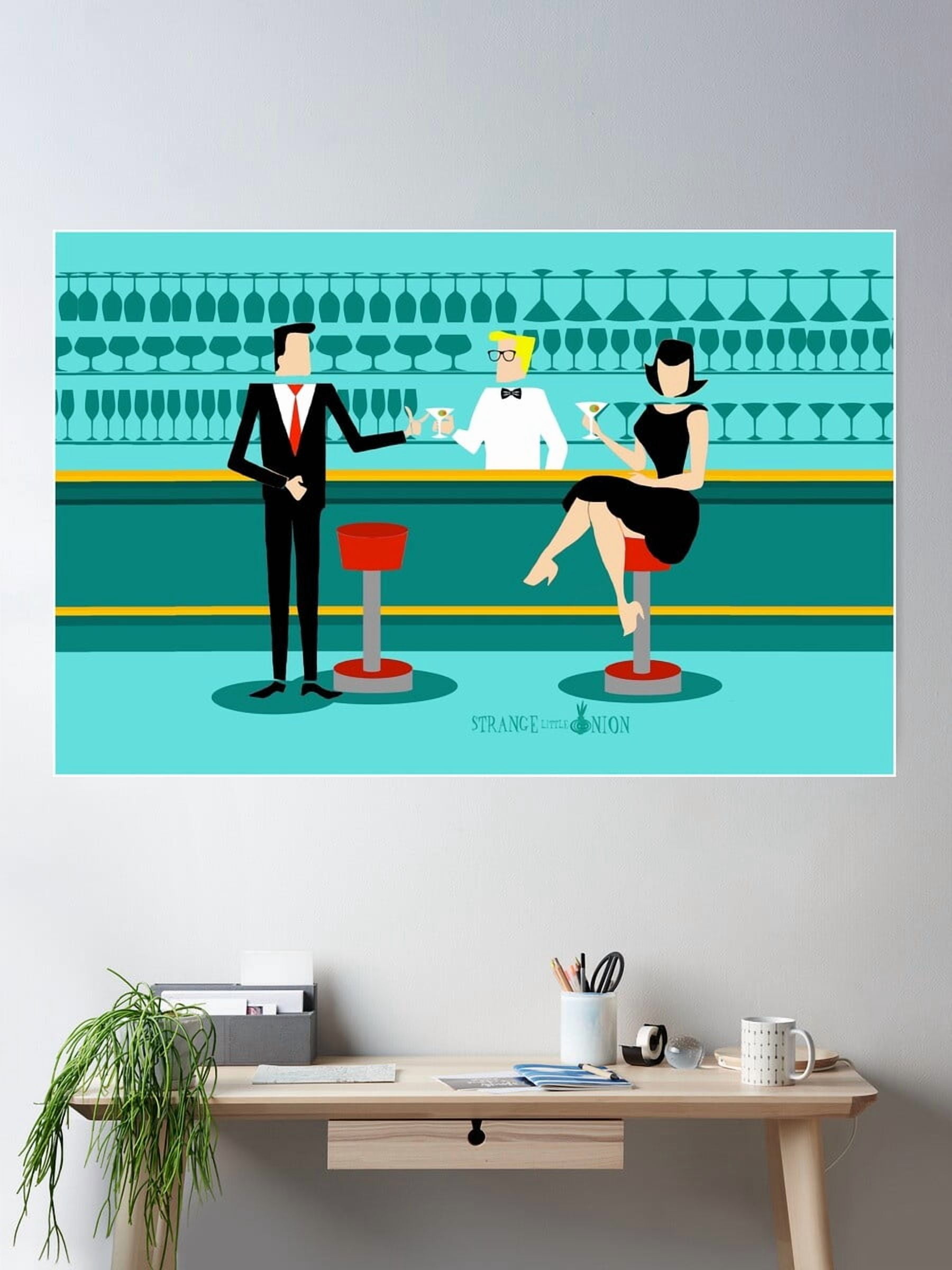 Kna Prints - 1 Pc Poster 1960S Retro Cocktail Loge, UNFRAMED-24x36 ...