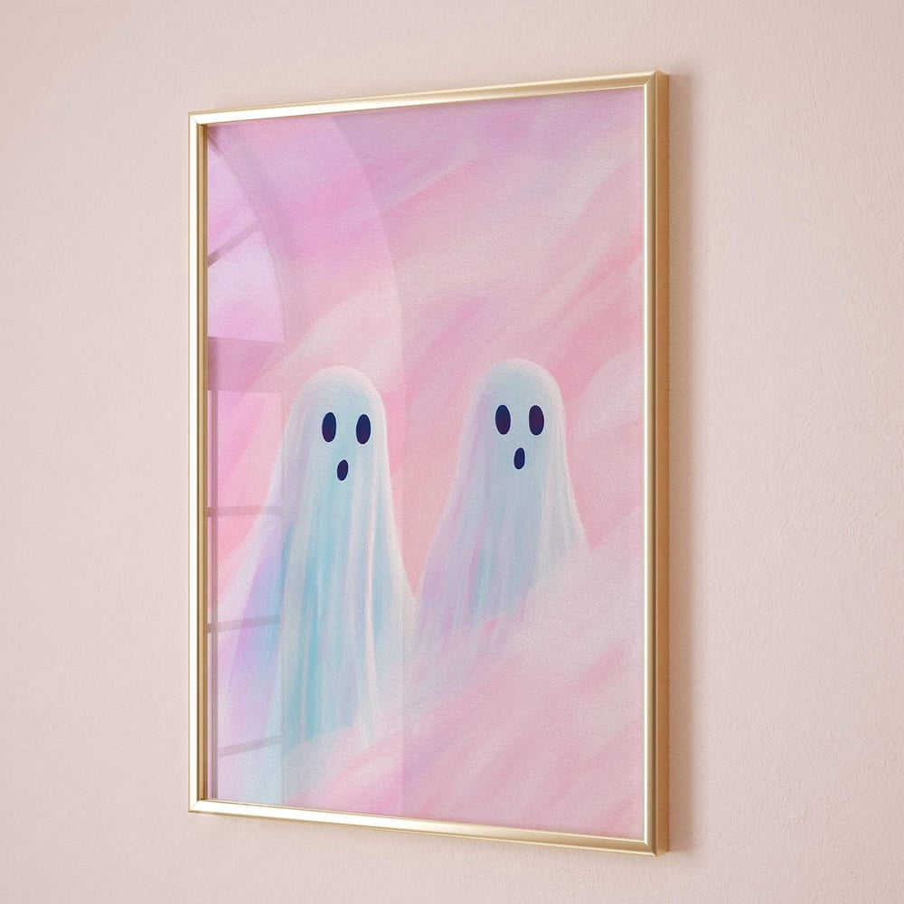 Kna Prints - 1 Pc Poster 2 Cute Ghost Pastel Colors Background ...