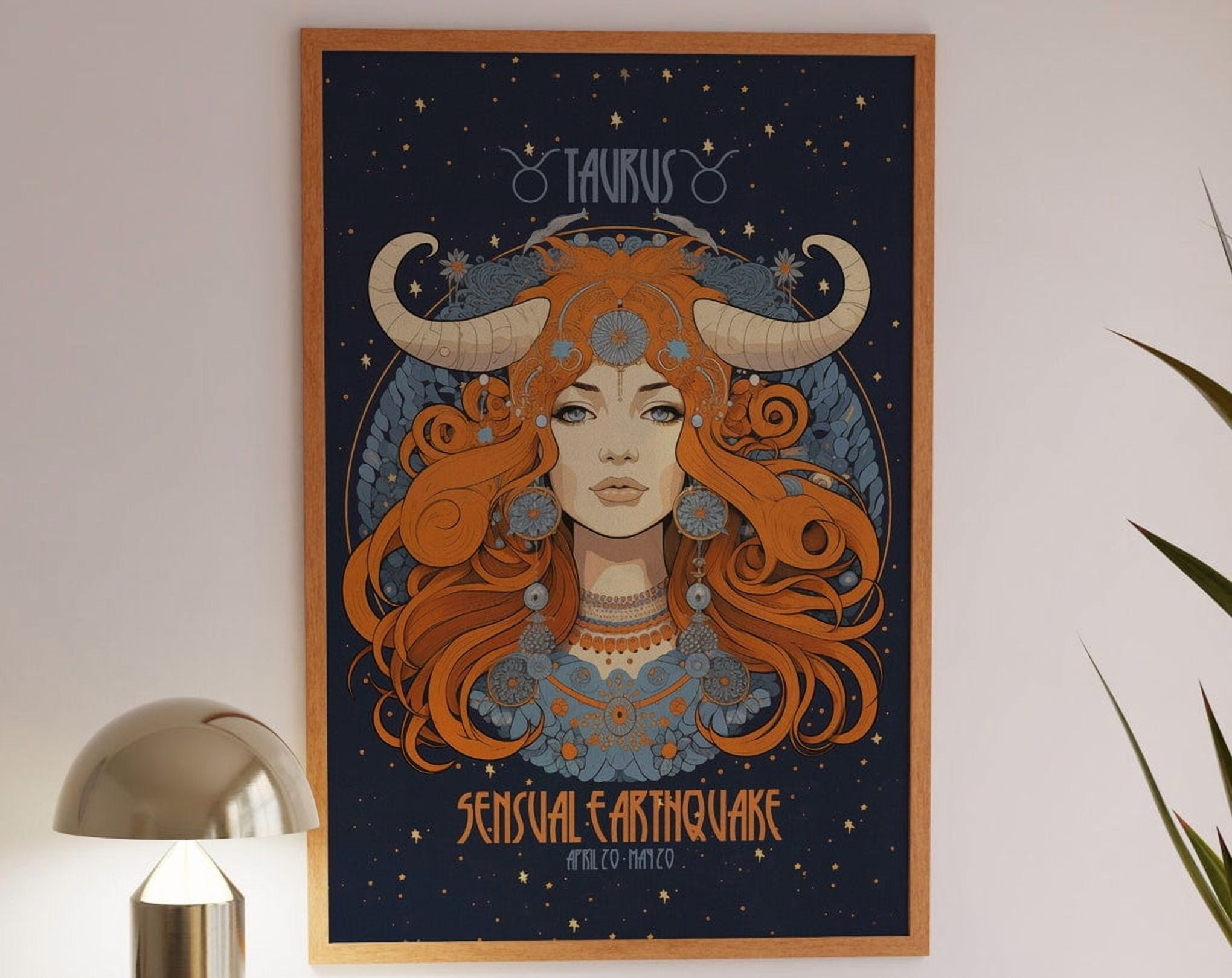 Kna Prints - 1 Pc Poster 70S Decor, Art Nouveau Print, Gift For Taurus ...