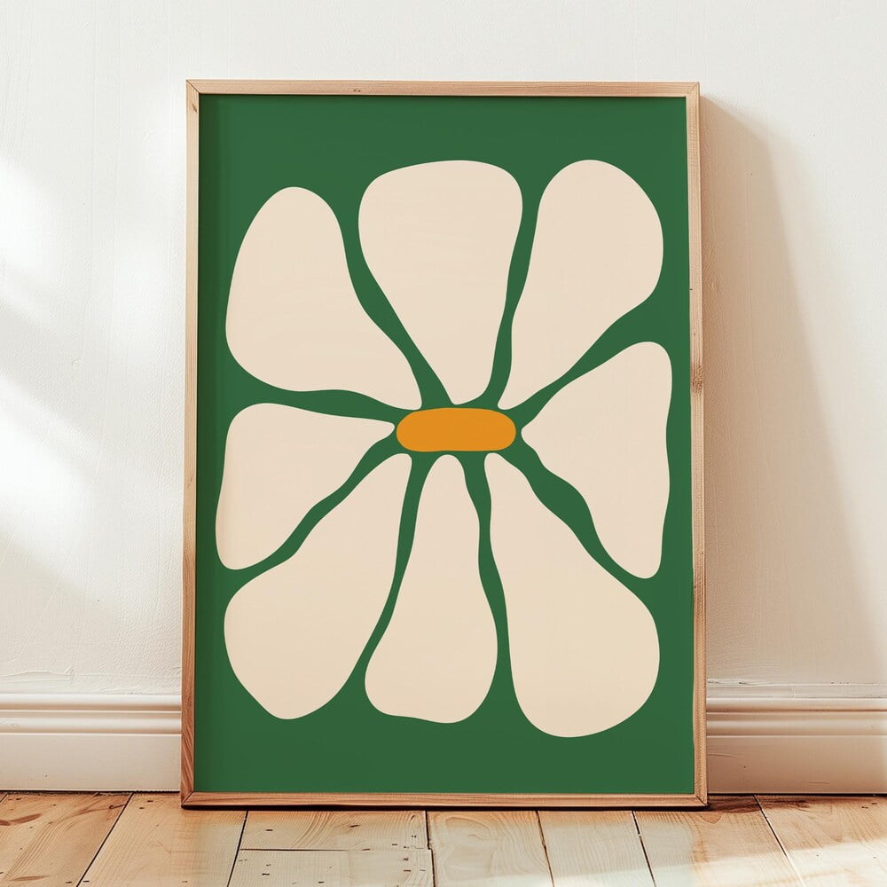 Kna Prints - 1 Pc Poster 70S Retro Daisy Poster, Botanical Wall Art ...