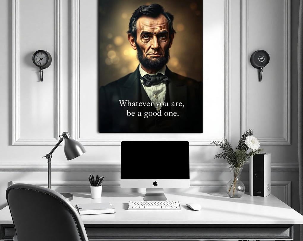Kna Prints - 1 Pc Poster Abraham Lincoln Motivational Quote Print ...