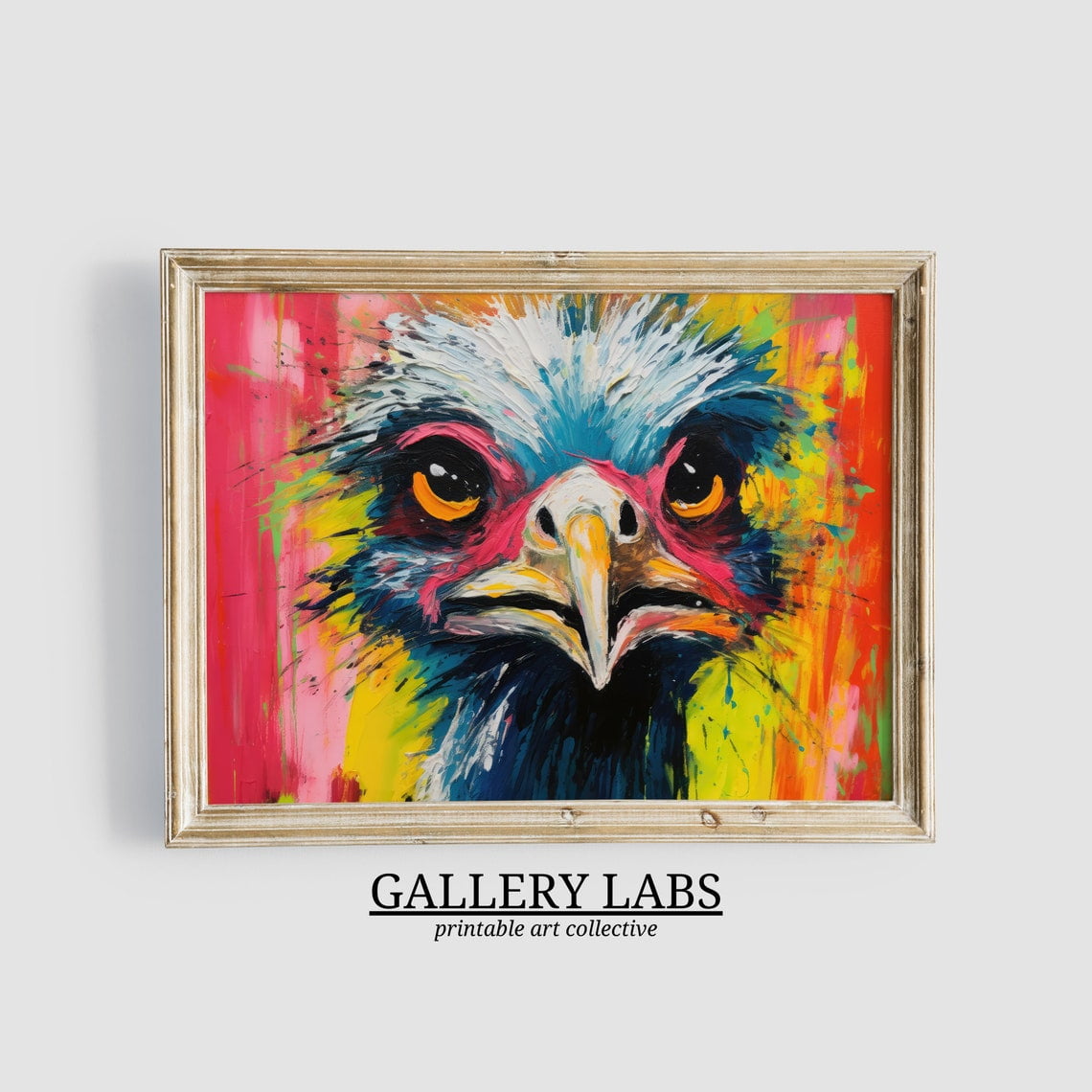 Kna Prints - 1 Pc Poster Abstract Emu Painting Able Girly Dorm Decor ...