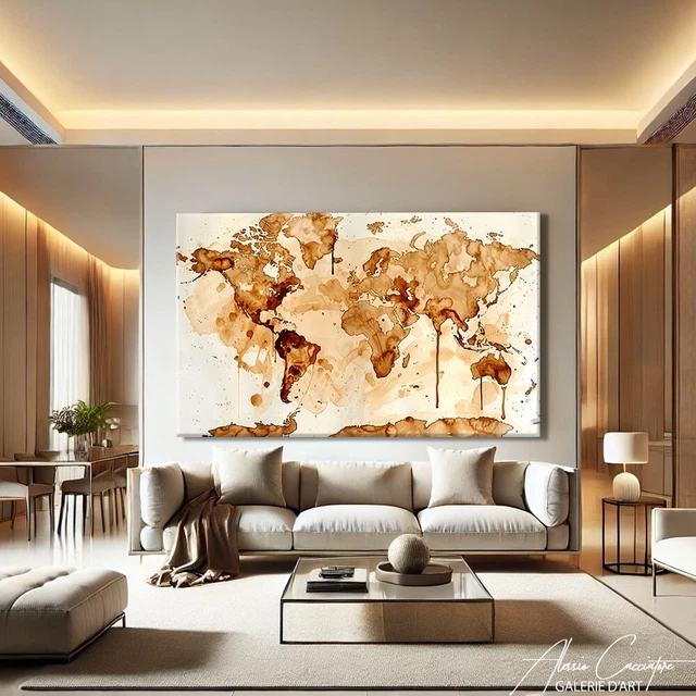 Kna Prints - 1 Pc Poster Abstract World Map Vintage World Map Adventure ...