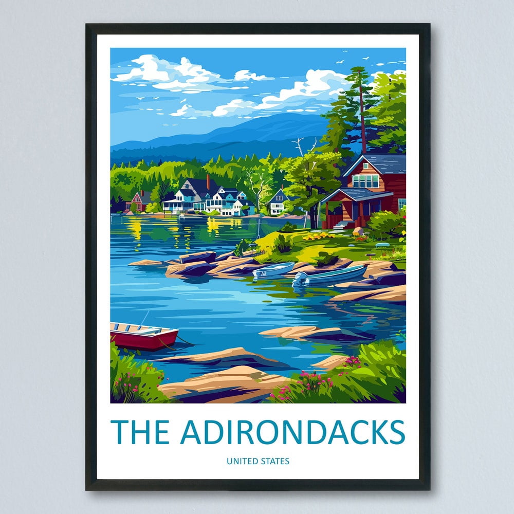 Kna Prints - 1 Pc Poster The Adirondacks Travel Wall Art The ...