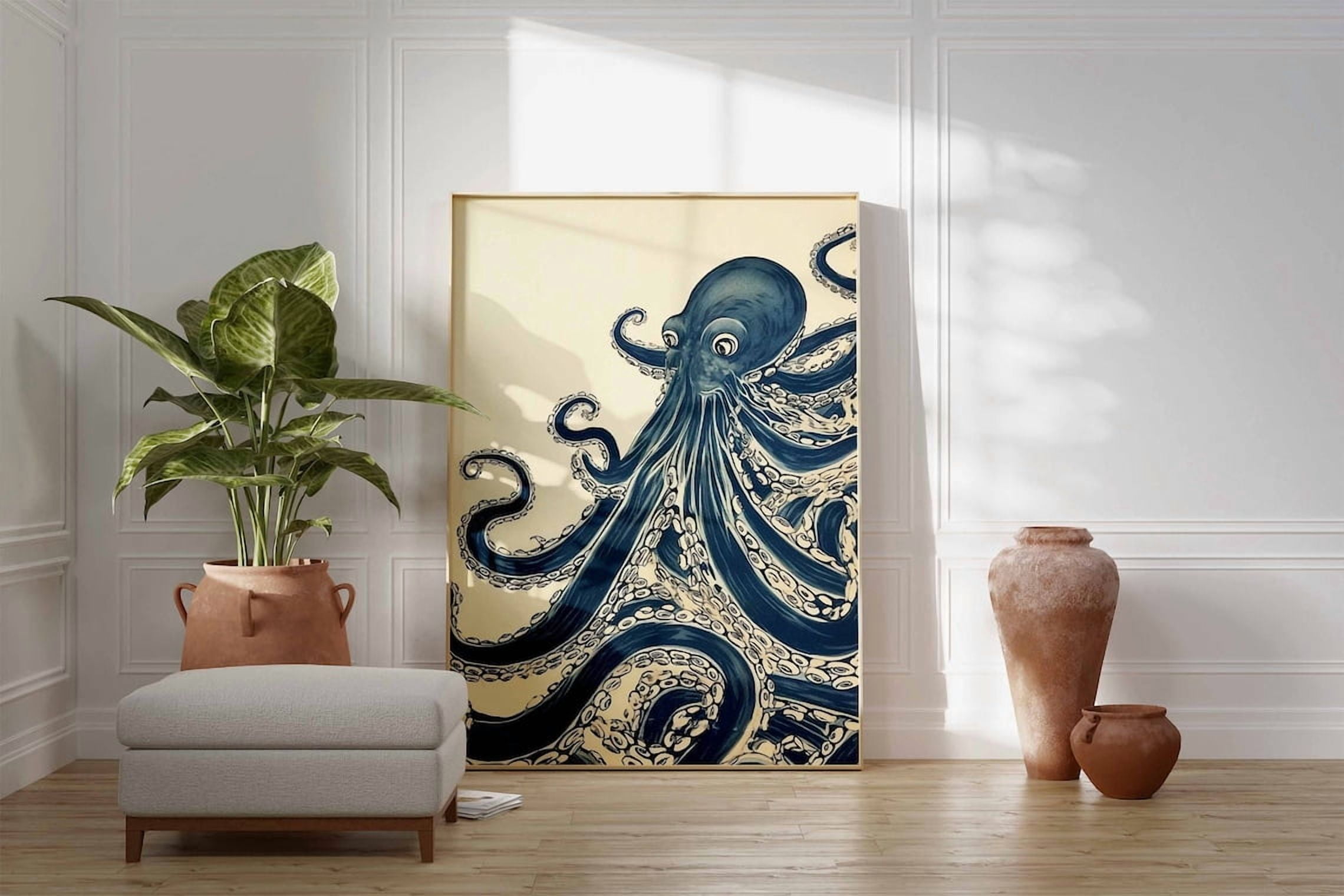 Kna Prints - 1 Pc Poster Adolphe Millot Print, Vintage Octopus Print ...