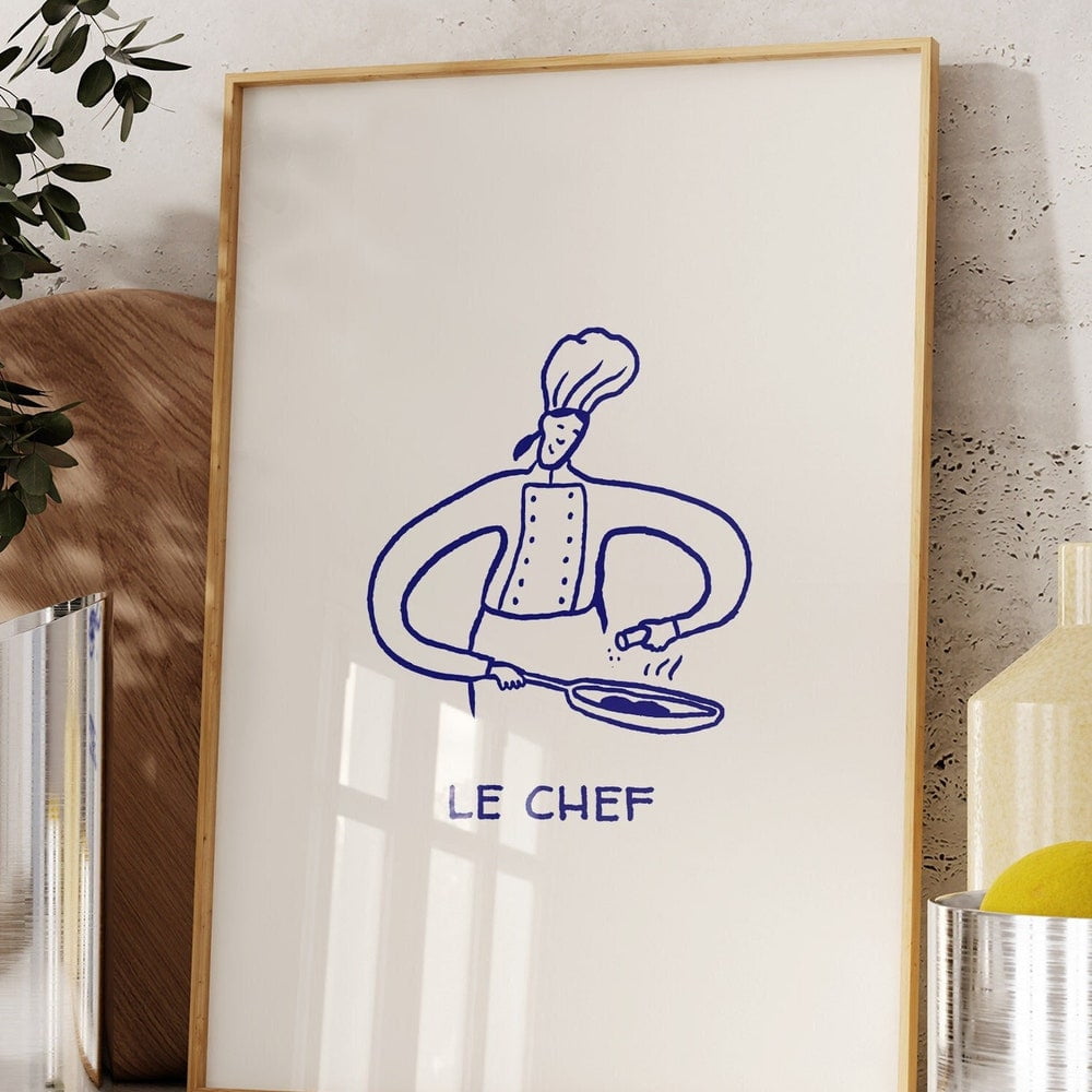 Kna Prints - 1 Pc Poster Aesthetic Kitchen Decor Funny Chef Print Cute ...