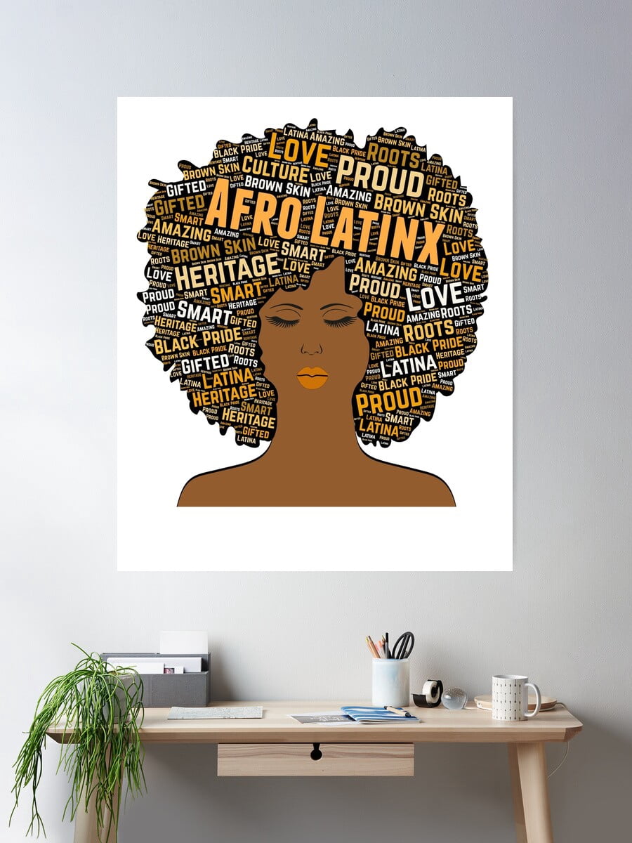 Kna Prints - 1 Pc Poster Afro Latinax Pride Afro, UNFRAMED-8x12 ...