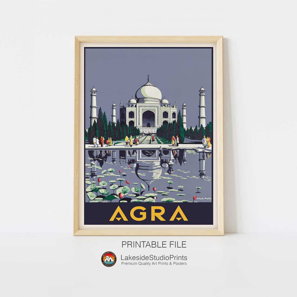 Kna Prints - 1 Pc Poster Agra Taj Mahal India Vintage Travel Instant ...
