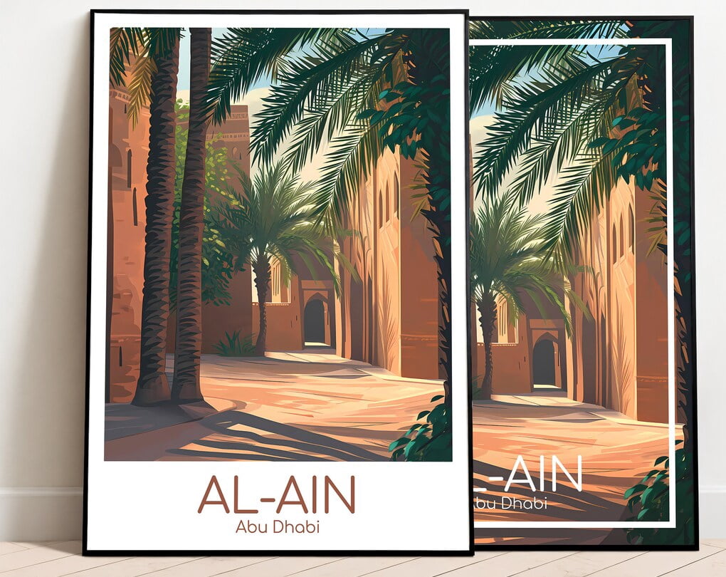 Kna Prints - 1 Pc Poster Al-Ain Travel Al-Ain Wall Art Abu Dhabi ...