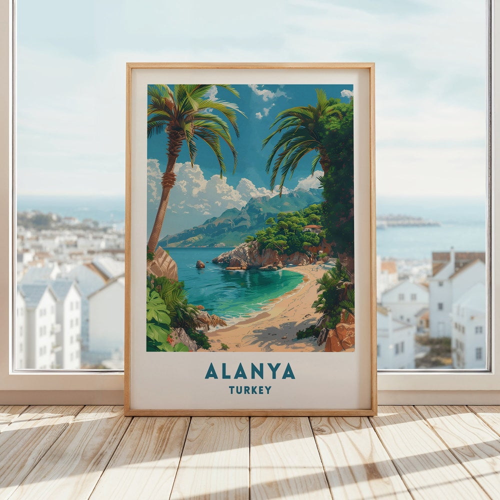 Kna Prints - 1 Pc Poster Alanya Turkey Travel Poster, Turkish Wall Art ...