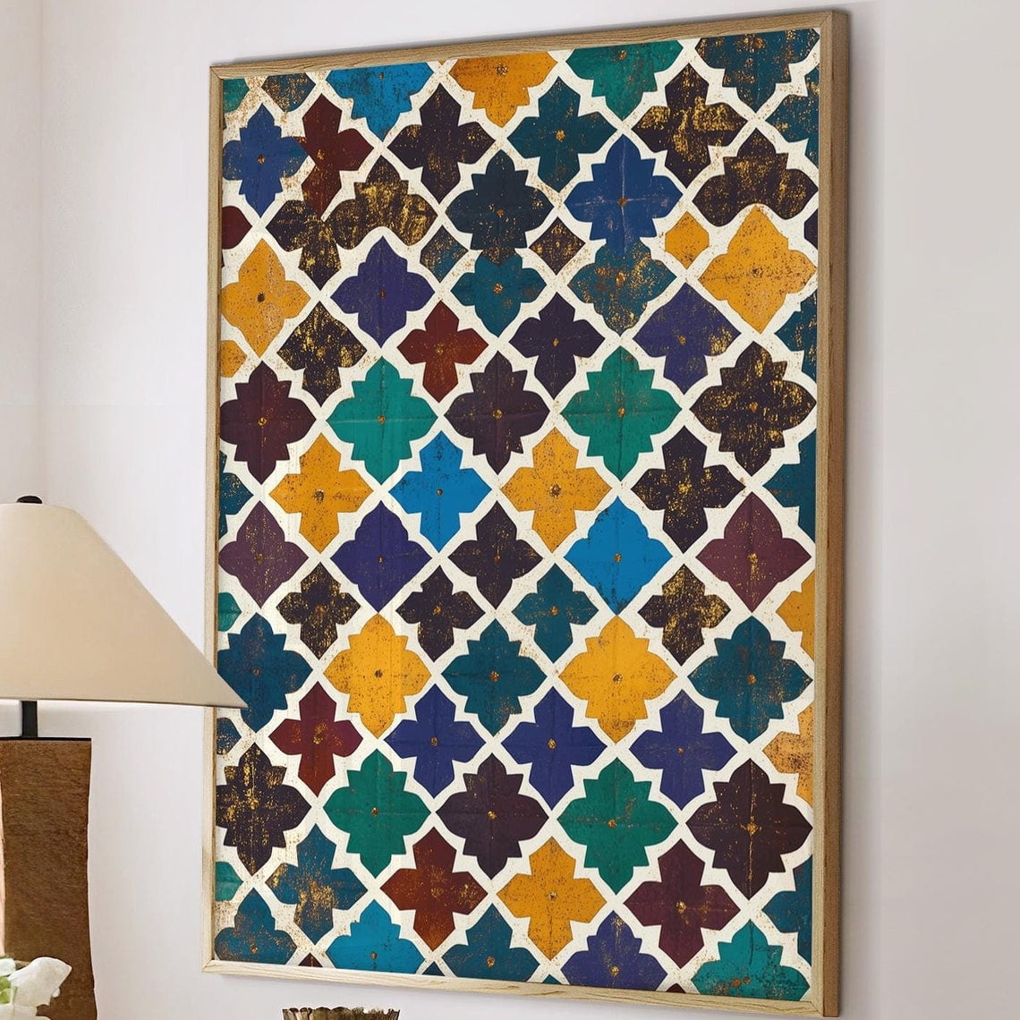 Kna Prints - 1 Pc Poster Alhambra Tile Inspired Print Islamic Mural ...