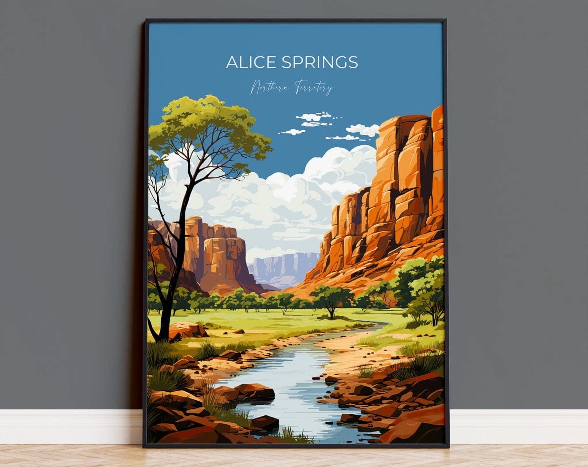Kna Prints - 1 Pc Poster Alice Springs , Travel Print Of Alice Springs ...