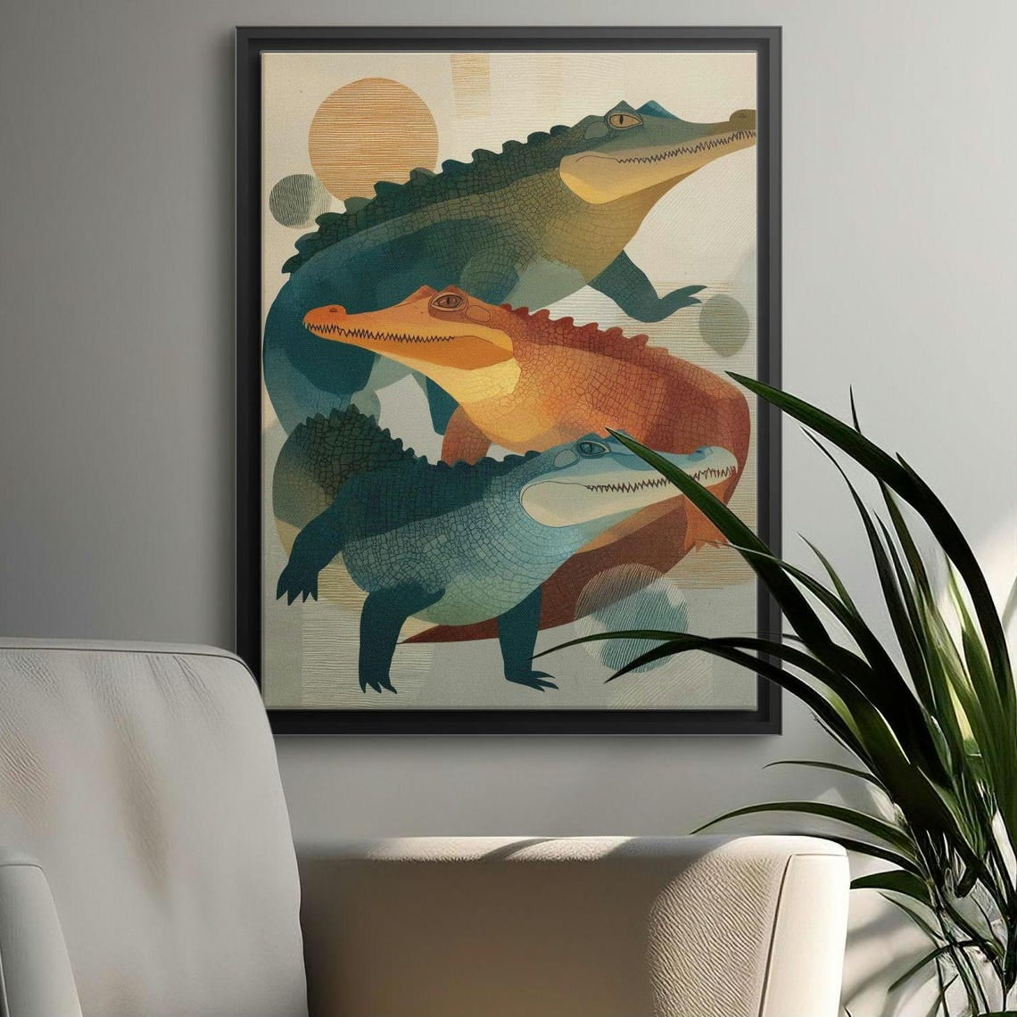 Kna Prints - 1 Pc Poster Alligator Art , Crocodile Print, Reptile Wall ...