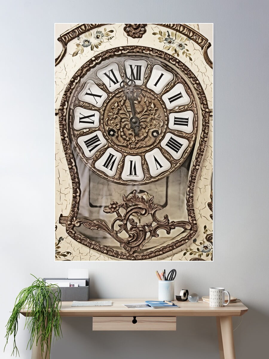 Kna Prints - 1 Pc Poster Almost Midnight Old Clock Face, UNFRAMED-12x18 ...