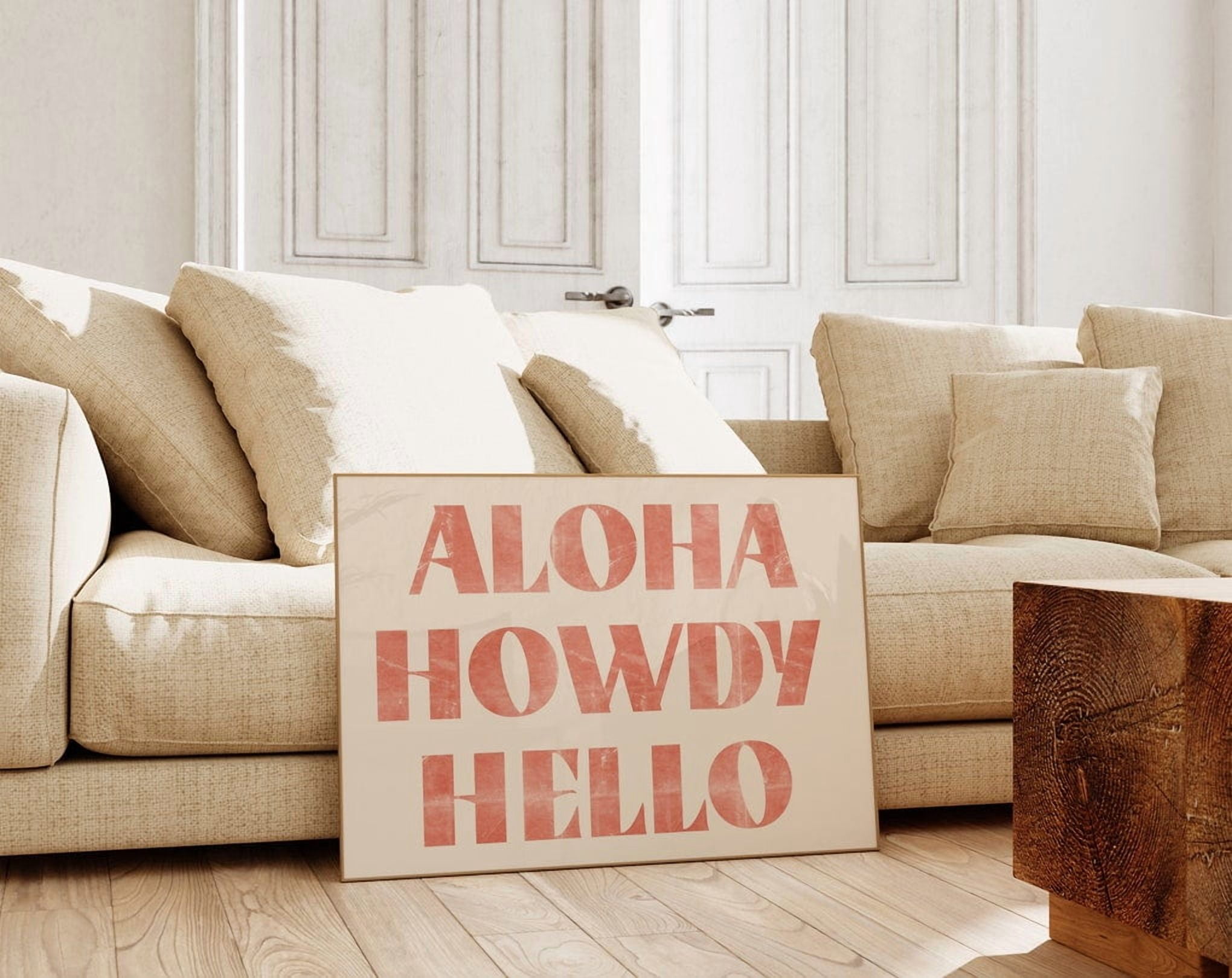 Kna Prints - 1 Pc Poster Aloha Howdy Print Coastal Cowgirl Decor ...
