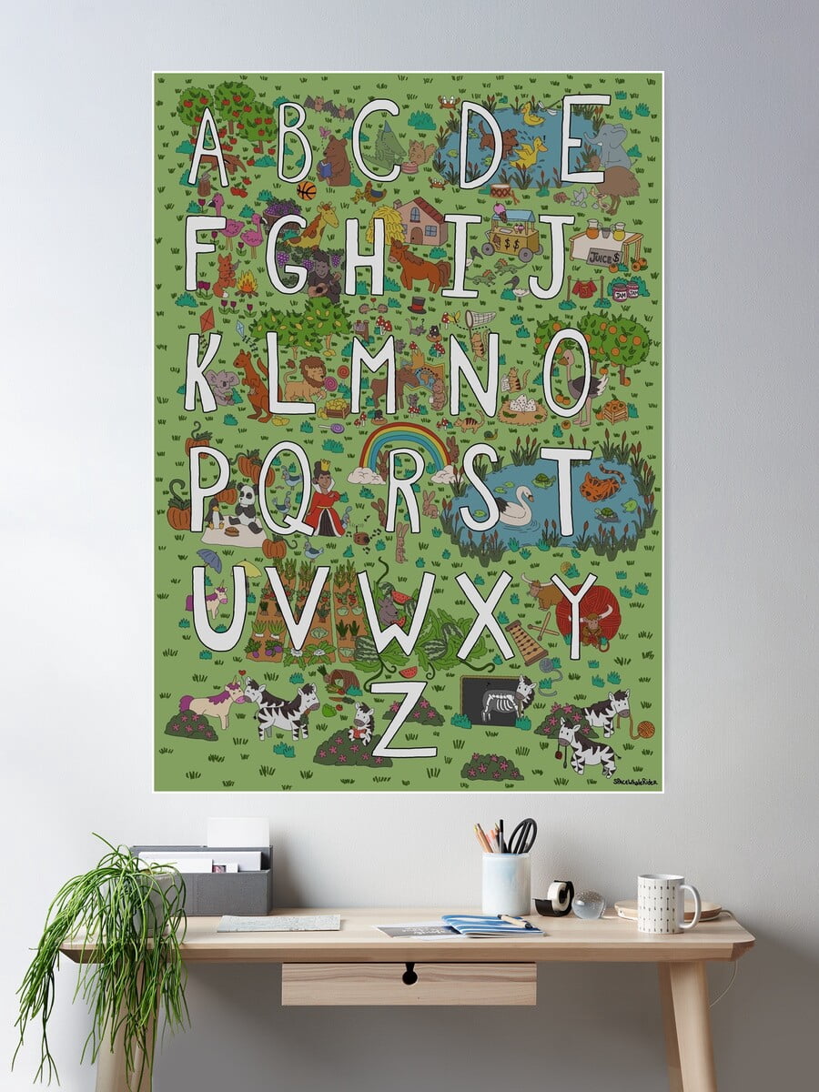 Kna Prints - 1 Pc Poster Alphabet Garden, UNFRAMED-12x18 - Walmart.com