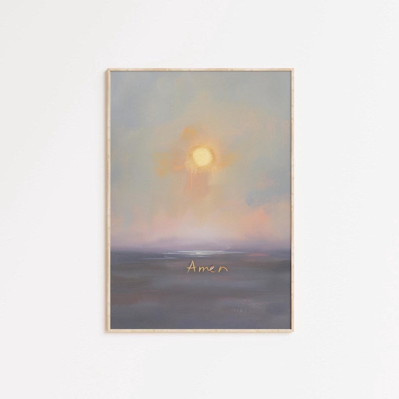 Kna Prints - 1 Pc Poster Amen Coastal Wall Art Prints Trendy Wall ...