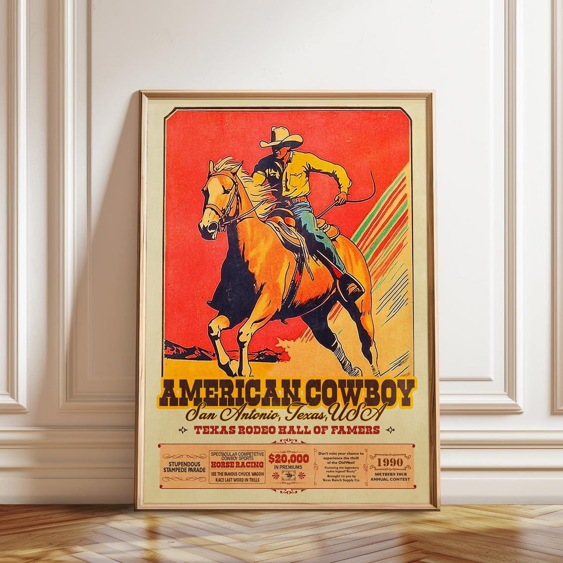 Kna Prints - 1 Pc Poster American Cowboy San Antonio Rodeo Texas Rodeo ...