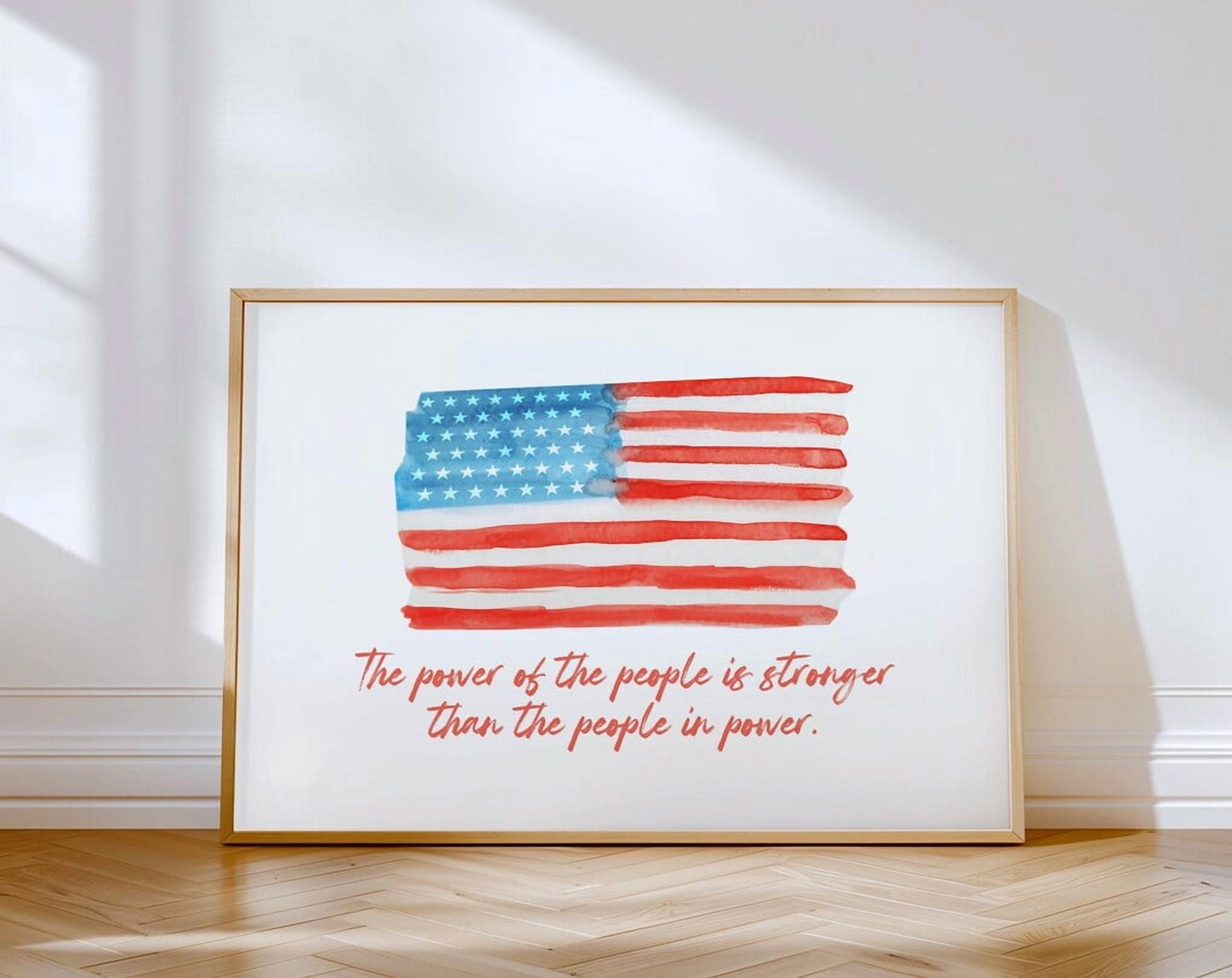Kna Prints - 1 Pc Poster American Flag Printable Wall Art The Power Of ...