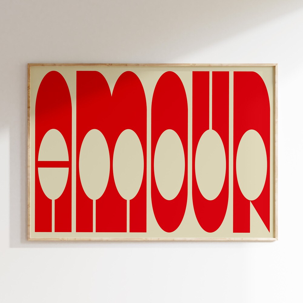 Kna Prints - 1 Pc Poster Amour Wall Art Print, Bold Print, Modern ...