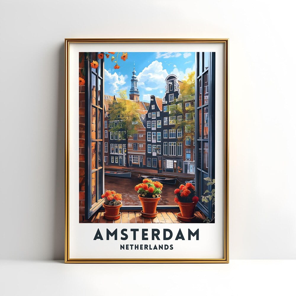 Kna Prints - 1 Pc Poster Amsterdam Netherlands Travel , Holland Wall ...