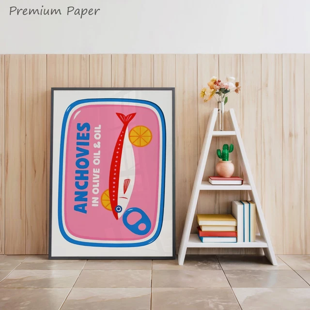 Kna Prints - 1 Pc Poster Anchovies In Olive Oil Art | Retro Kitchen ...