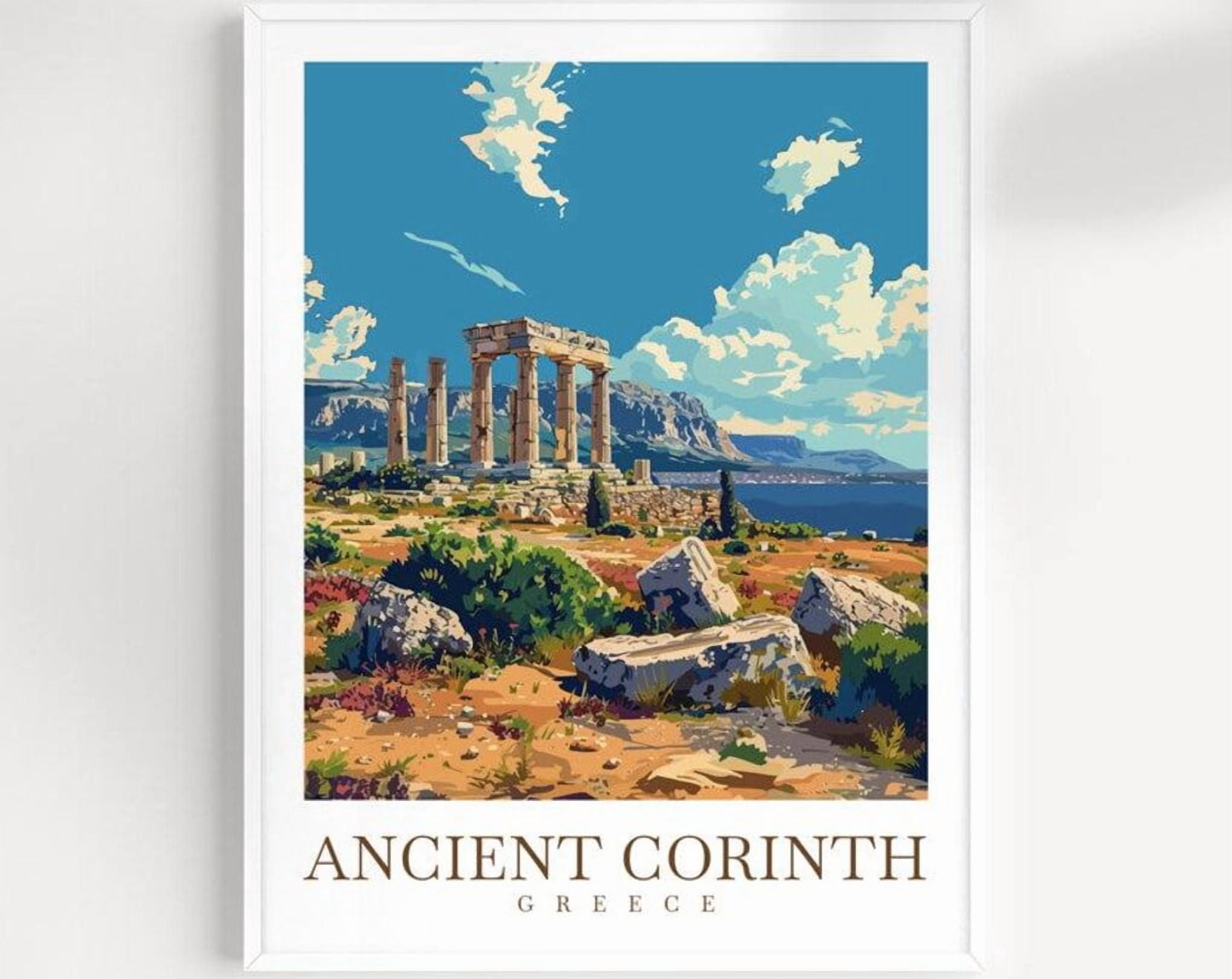 Kna Prints - 1 Pc Poster Ancient Corinth Travel Print Greece Ancient ...