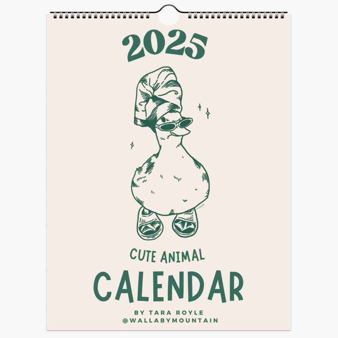 Kna Prints - 1 Pc Poster Animal Wall Calendar 2025, Duck Calendar, Cat ...