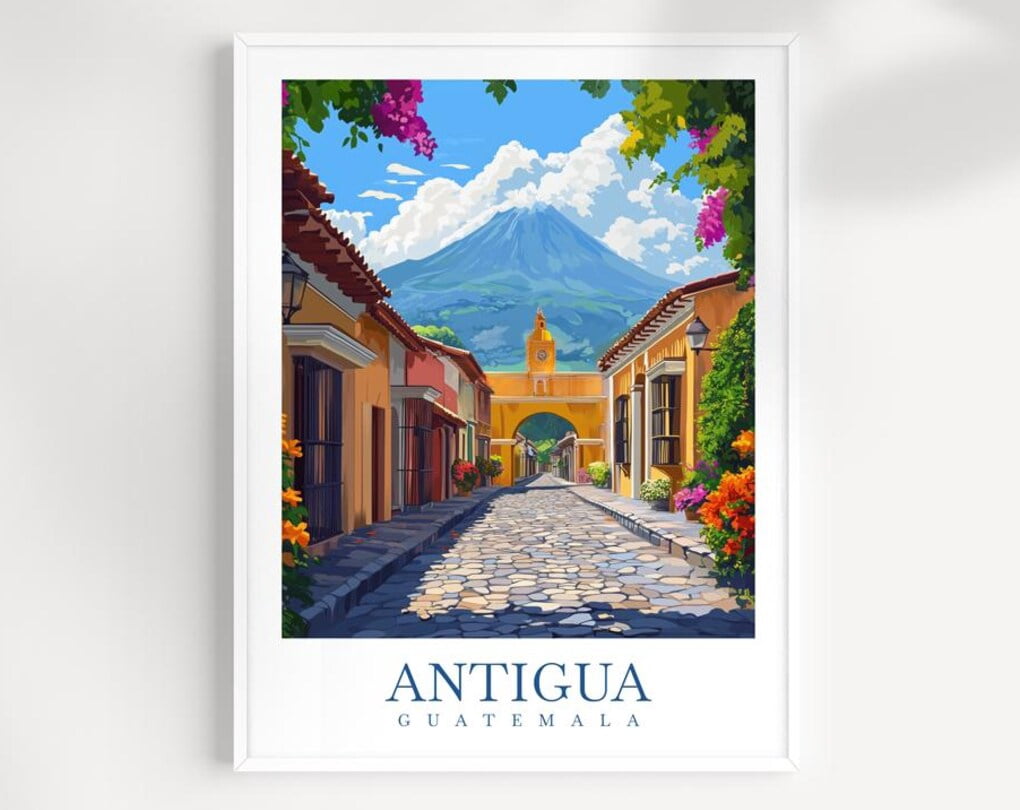 Kna Prints - 1 Pc Poster Antigua Guatemala Wall Art Travel ...