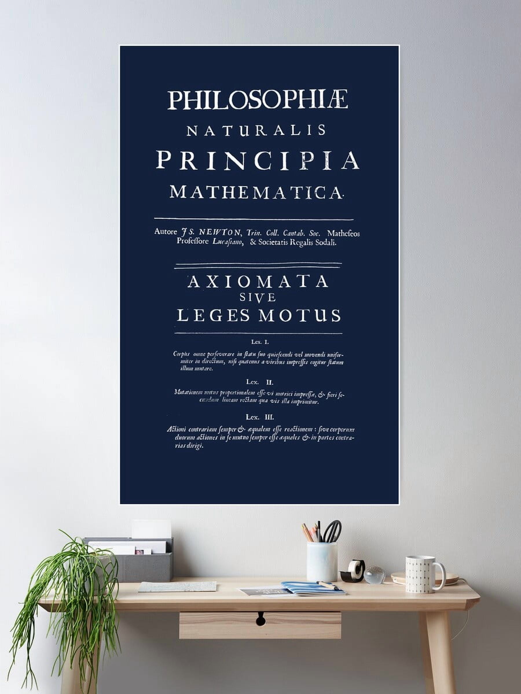 Kna Prints - 1 Pc Poster Antique Physics: Newton'S Laws Of Motion From Principia Mathematica ...