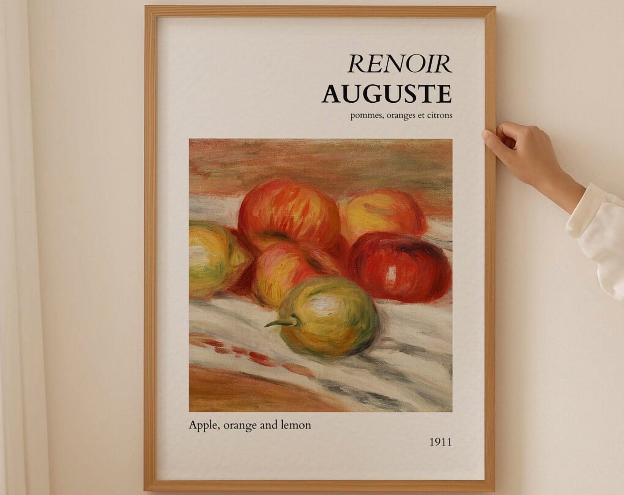 Kna Prints - 1 Pc Poster Apples, Orange And Lemon Wall Art, Renoir ...