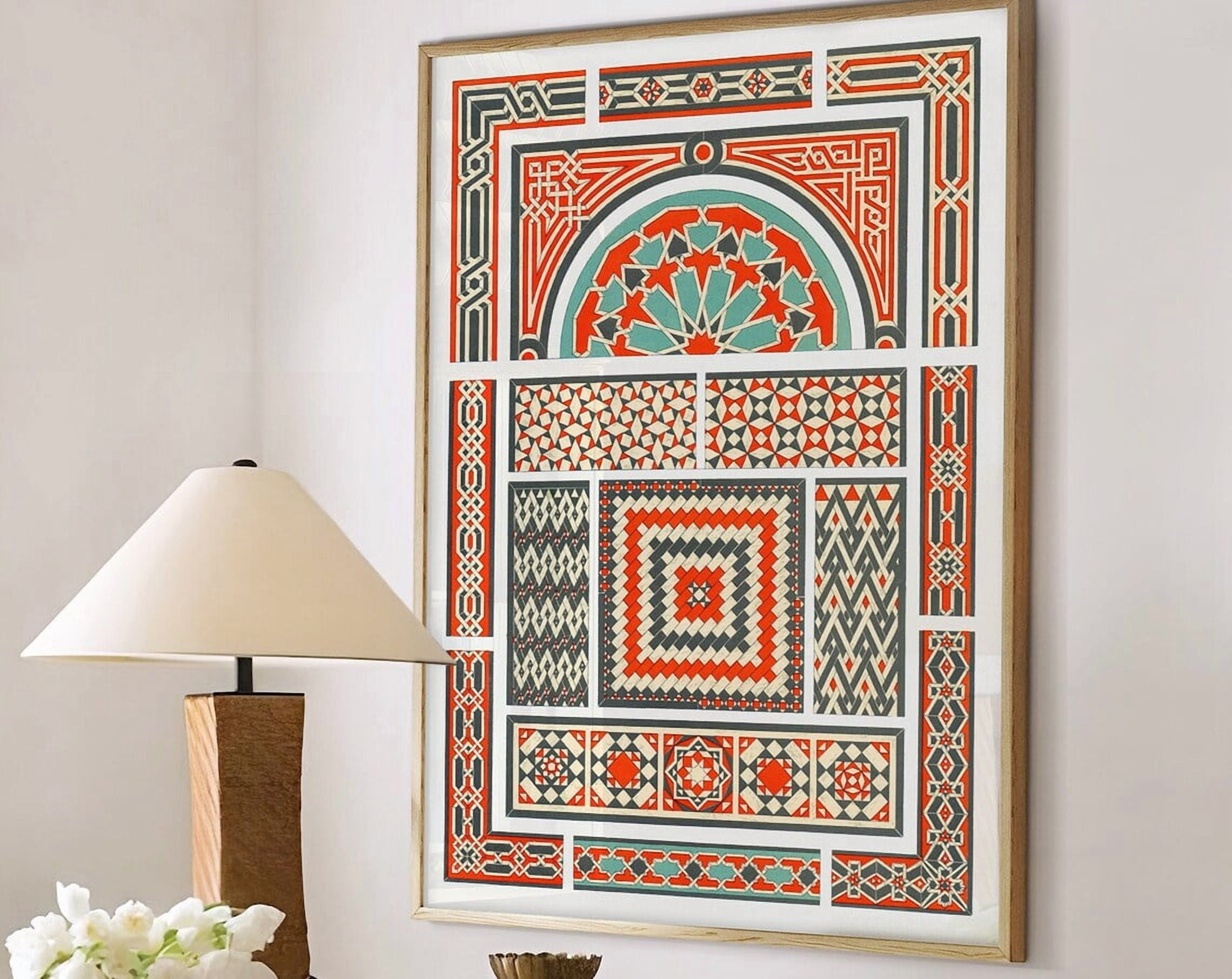 Kna Prints - 1 Pc Poster Arabic Geometric Pattern Art Print Vintage Muslim Arabic Decor Ramadan ...