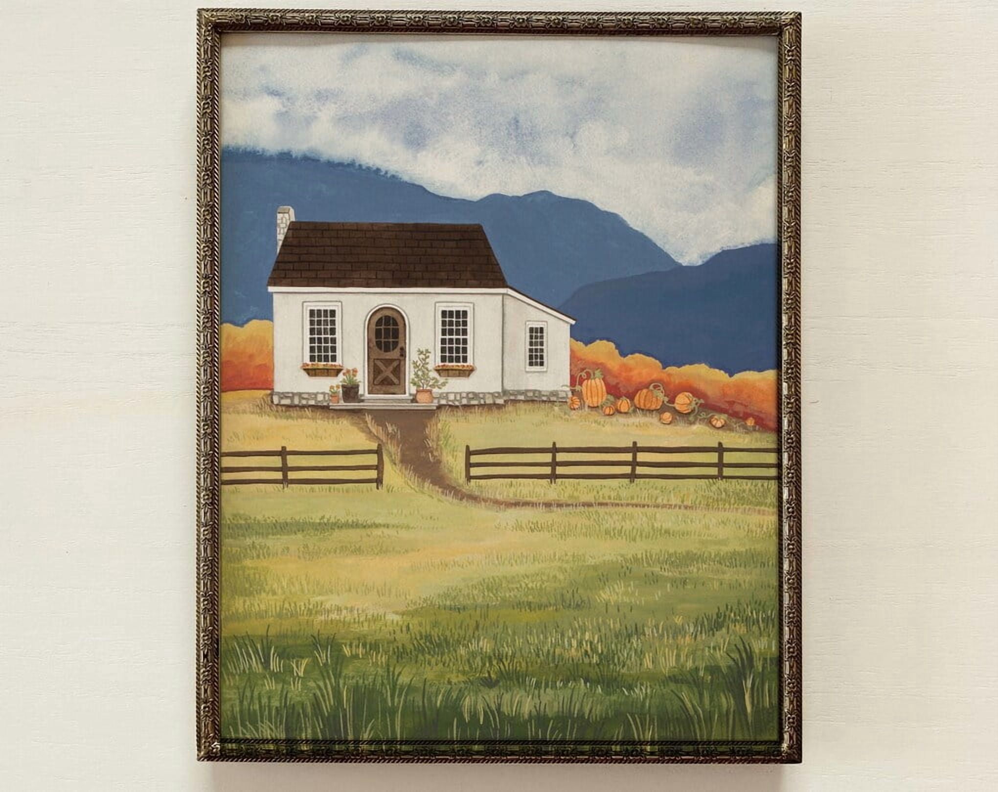 Kna Prints - 1 Pc Poster Autumn Cottage Art Print Fall Art Print ...