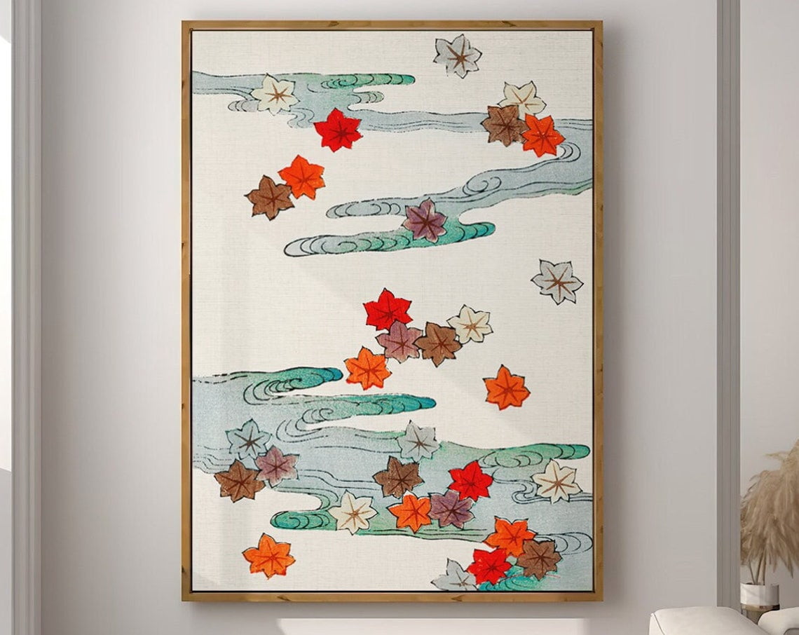 Kna Prints - 1 Pc Poster Autumn Leaves Pattern Watanabe Seitei Japanese ...