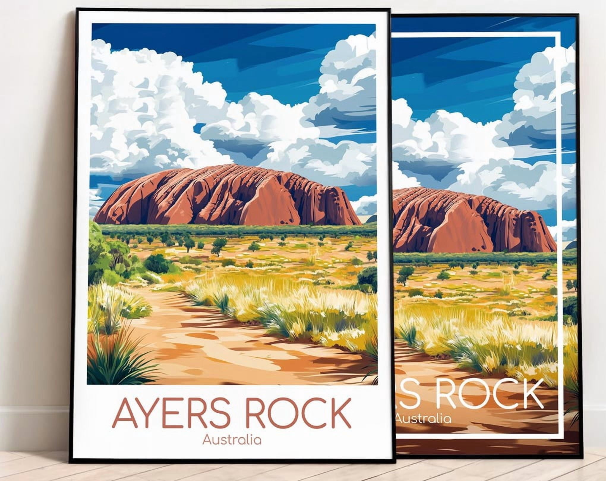 Kna Prints - 1 Pc Poster Ayers Rock Travel Ayers Rock Wall Art Uluru ...