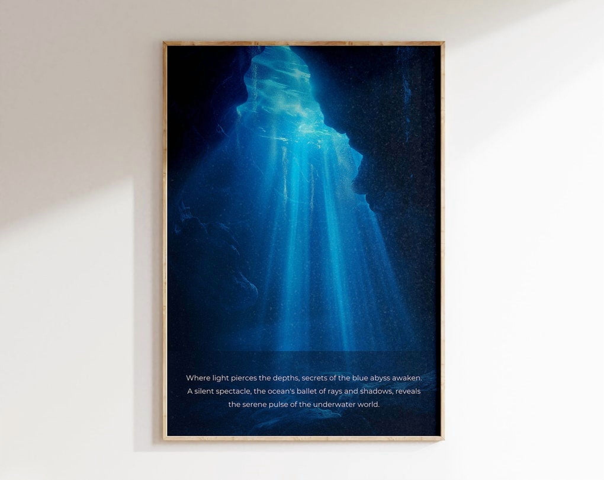 Kna Prints - 1 Pc Poster Azure Depths, Beach House Decor, Calming ...
